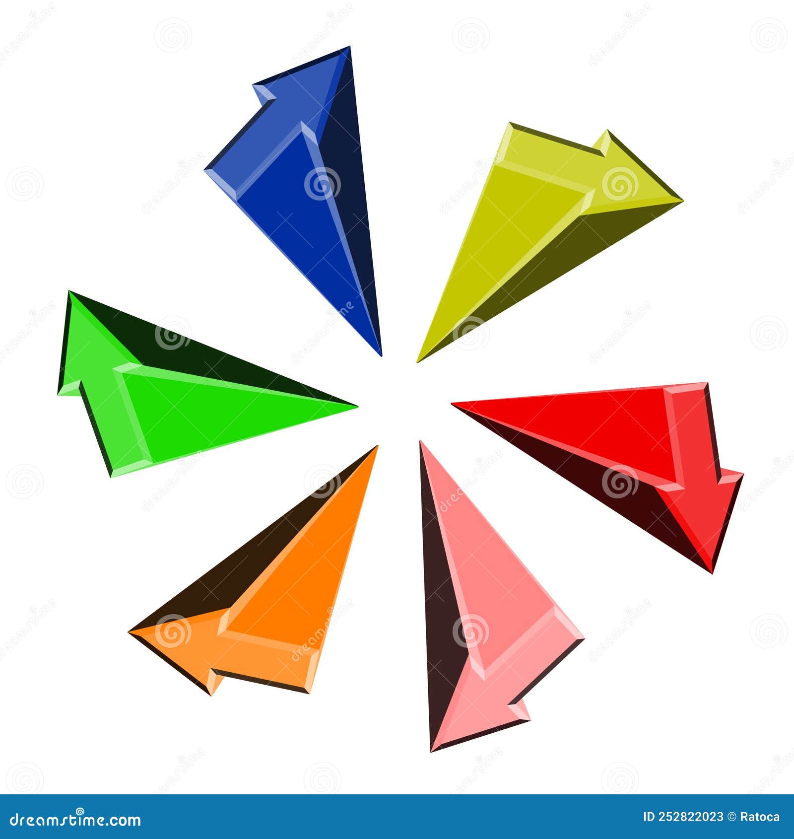 Design of Colorful Arrows Circle Stock Vector - Illustration of circle ...