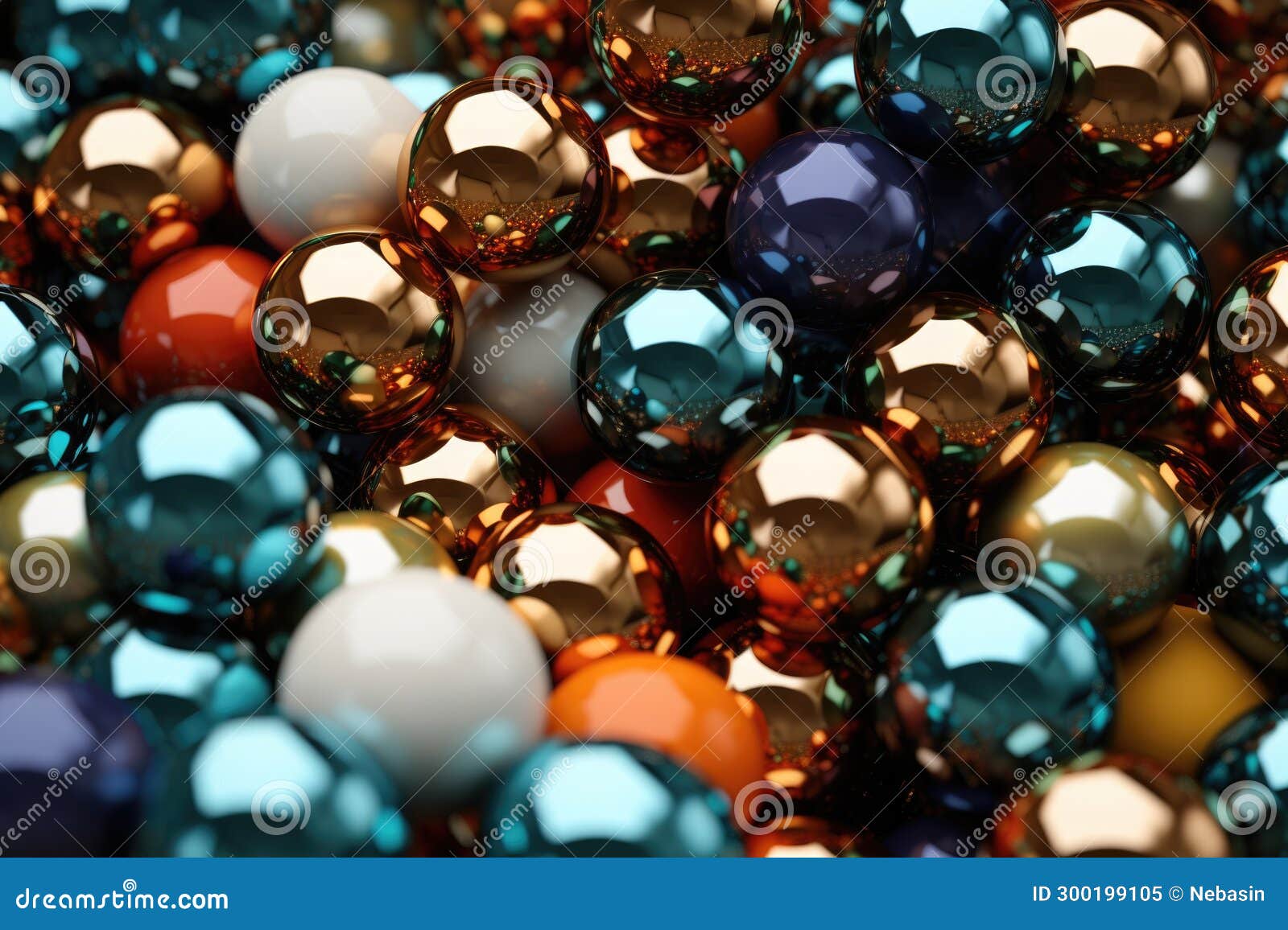 Design of Colorful Metallic Balls Forming a Lively Surface Stock ...