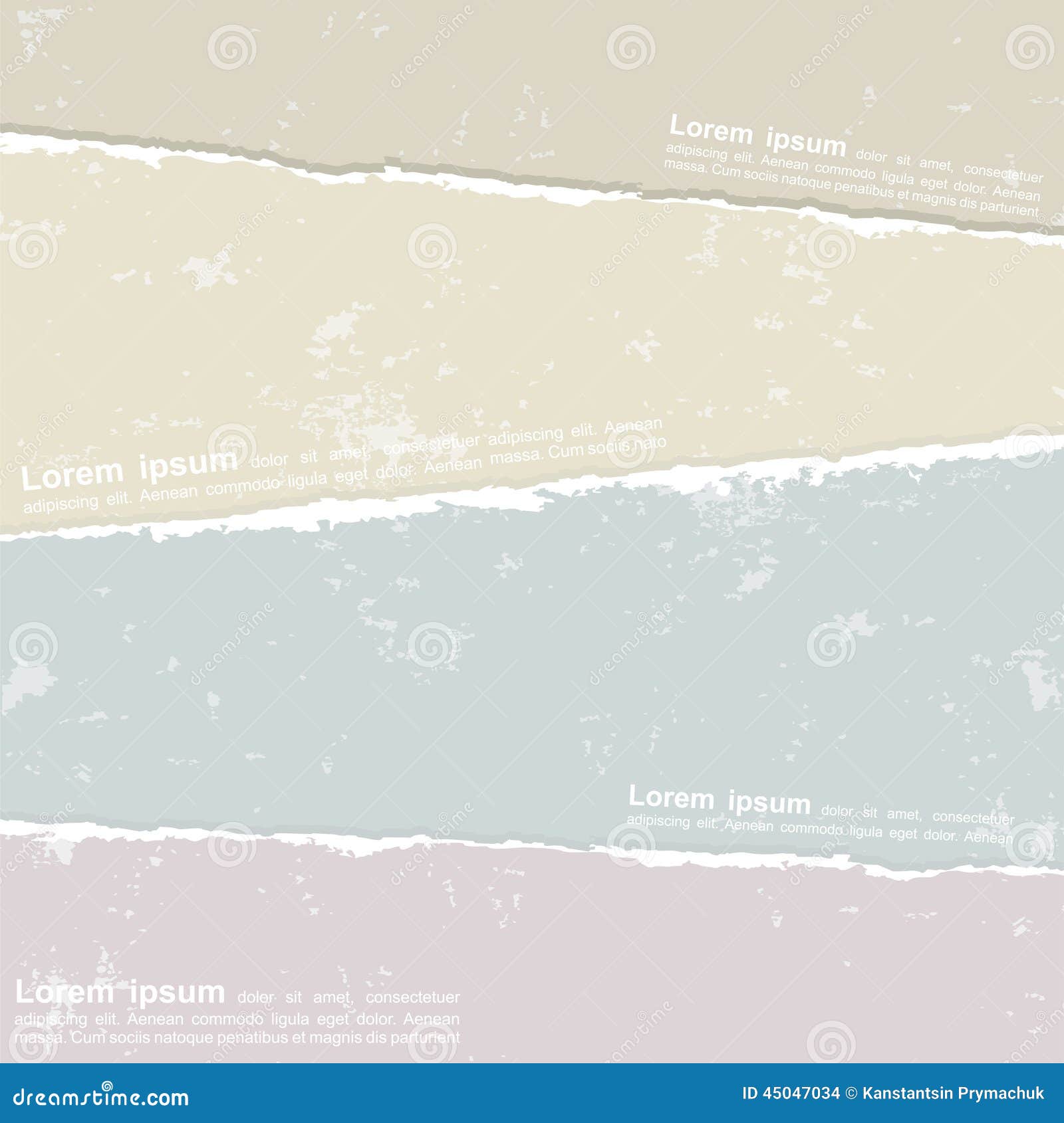 Design with Colorful Torn Papers. Vector Stock Vector - Illustration of ...