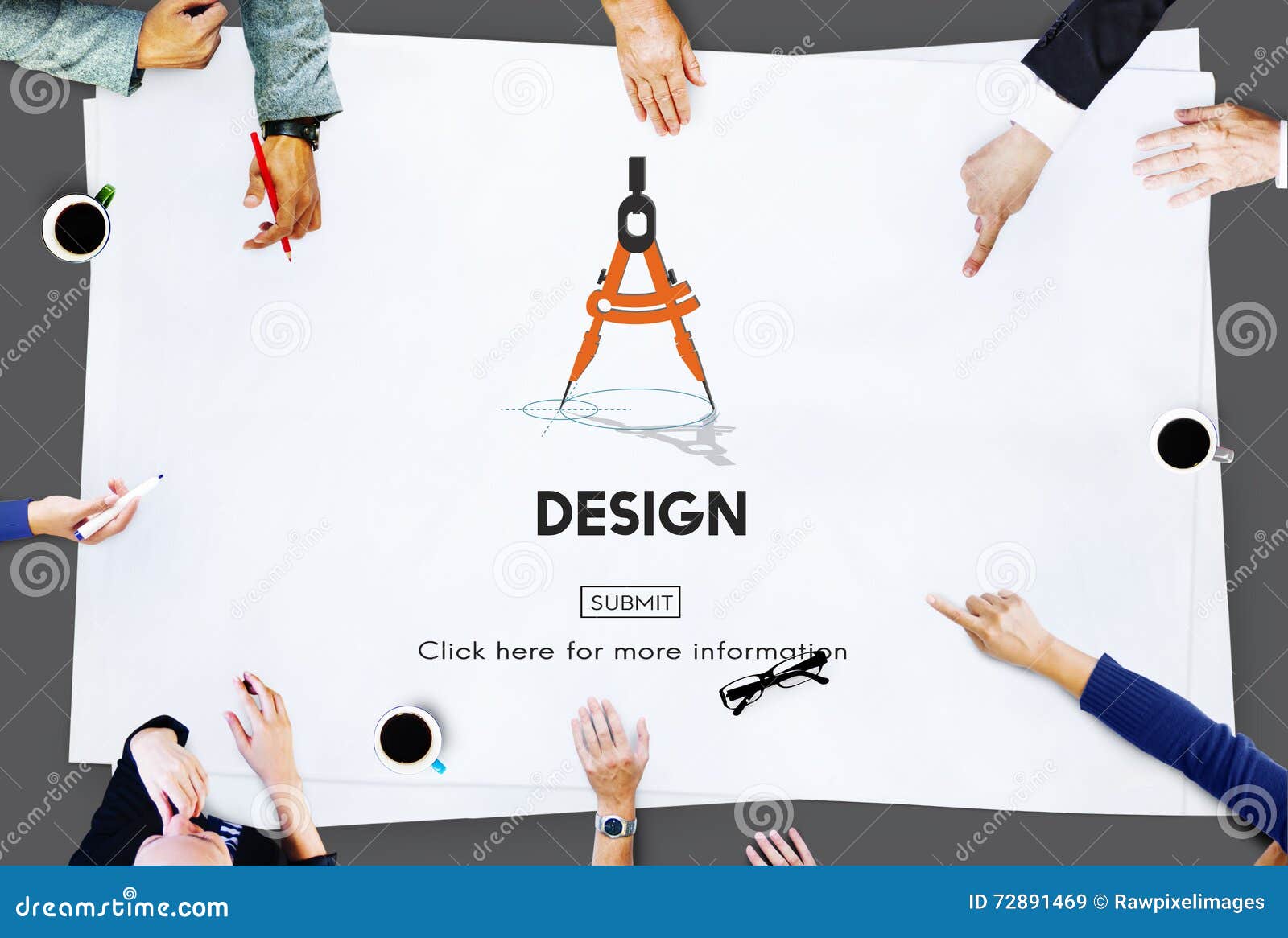 Design Compass Architecture Engineering Technology Concept Stock Image ...