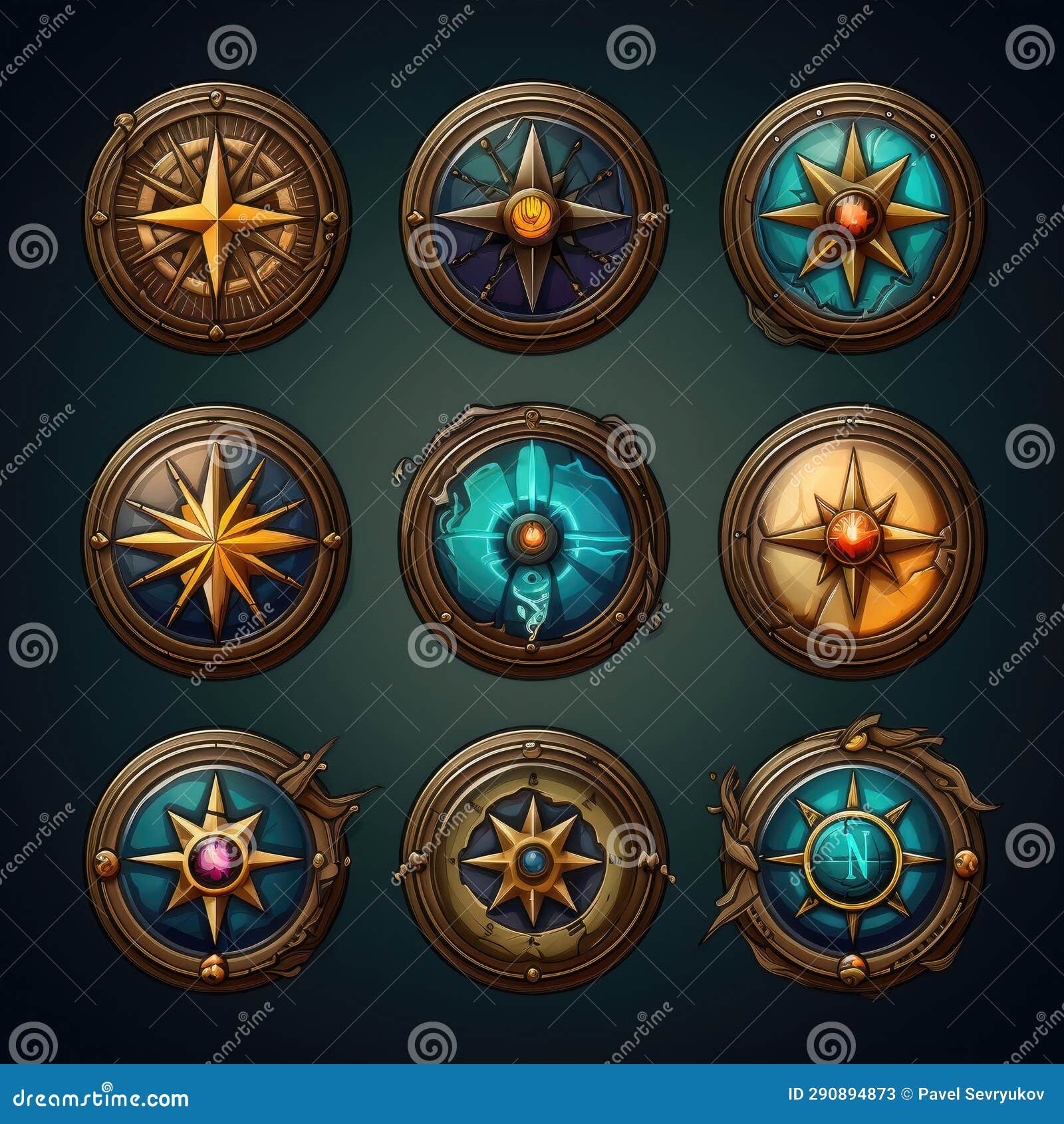 Design Compass Game Ai Generated Stock Illustration - Illustration of ...