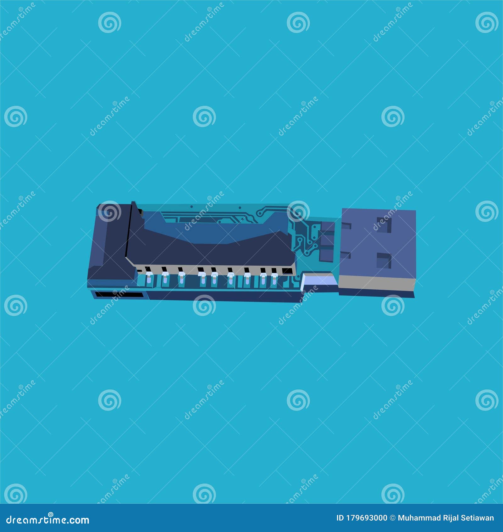 Design about Components in the Flash Disk Stock Vector - Illustration ...