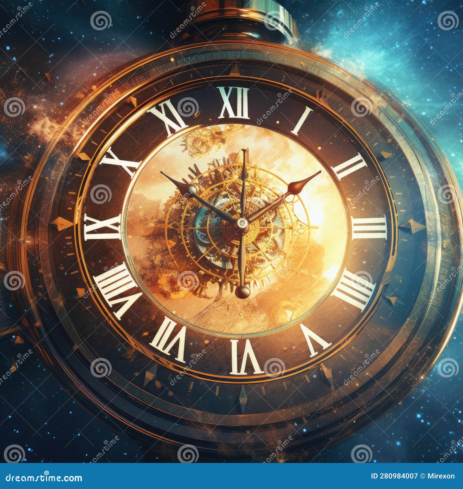 Design Composed of Chronometer Dial and Abstract Design Elements As a ...