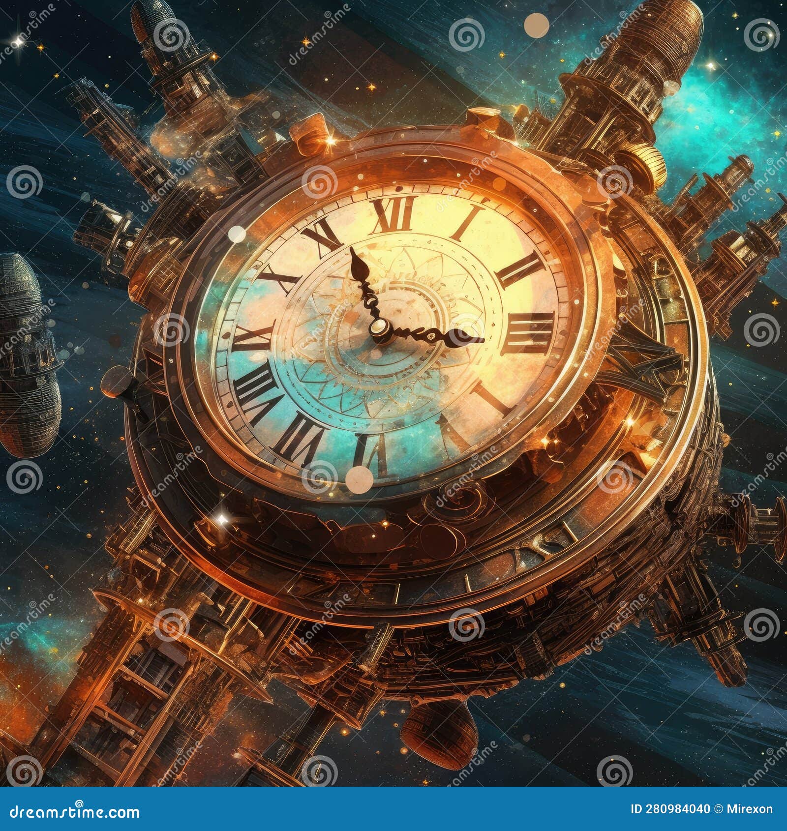 Design Composed of Chronometer Dial and Abstract Design Elements As a ...