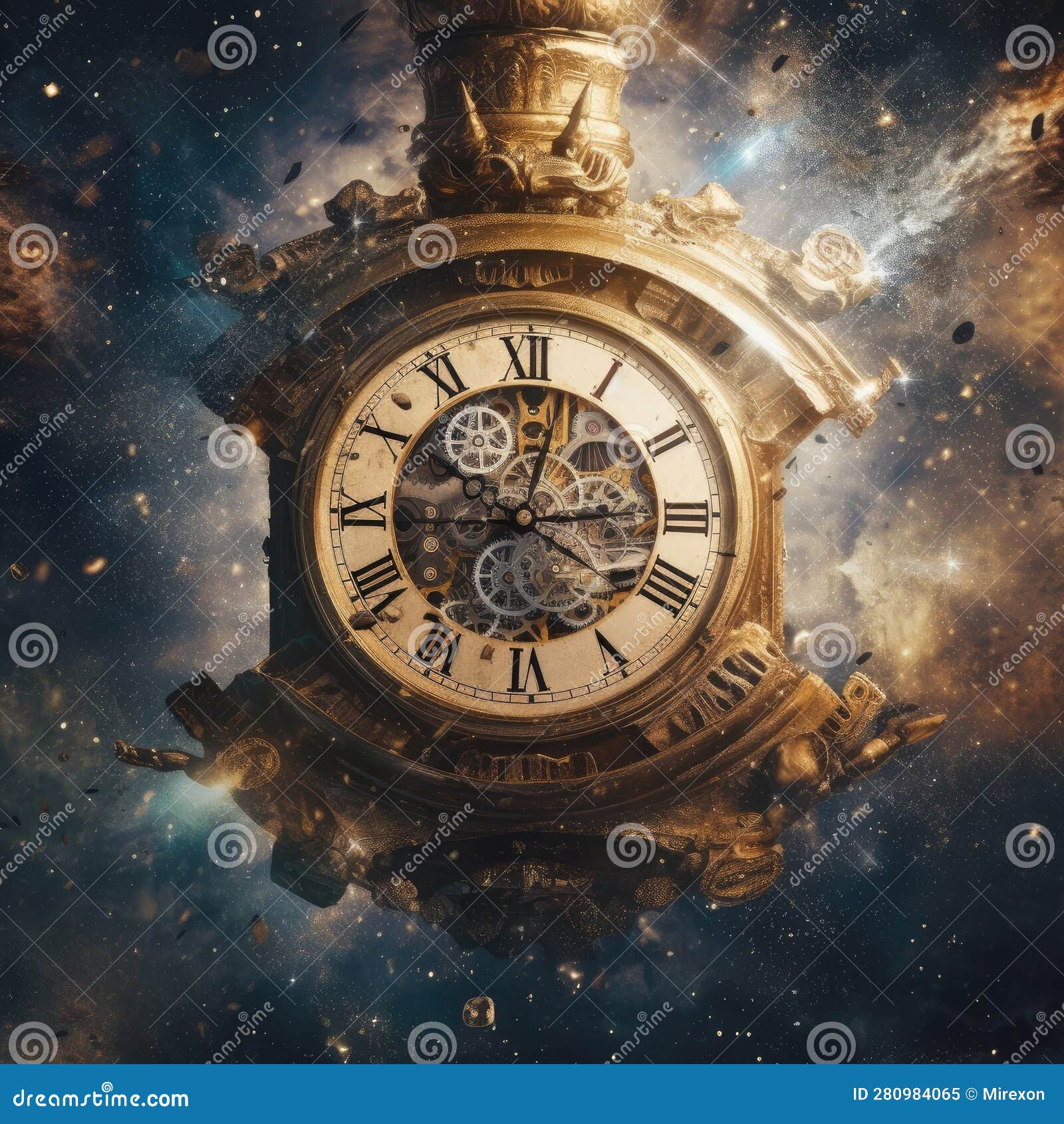 Design Composed of Chronometer Dial and Abstract Design Elements As a ...