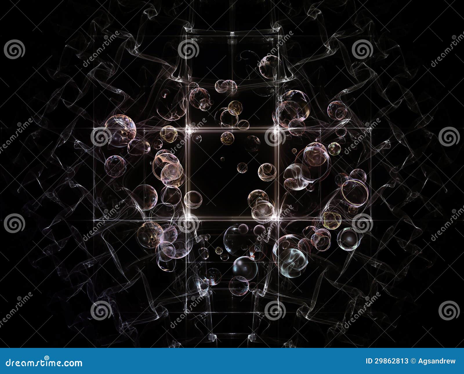 Realms of Fractal Circles stock illustration. Illustration of ...
