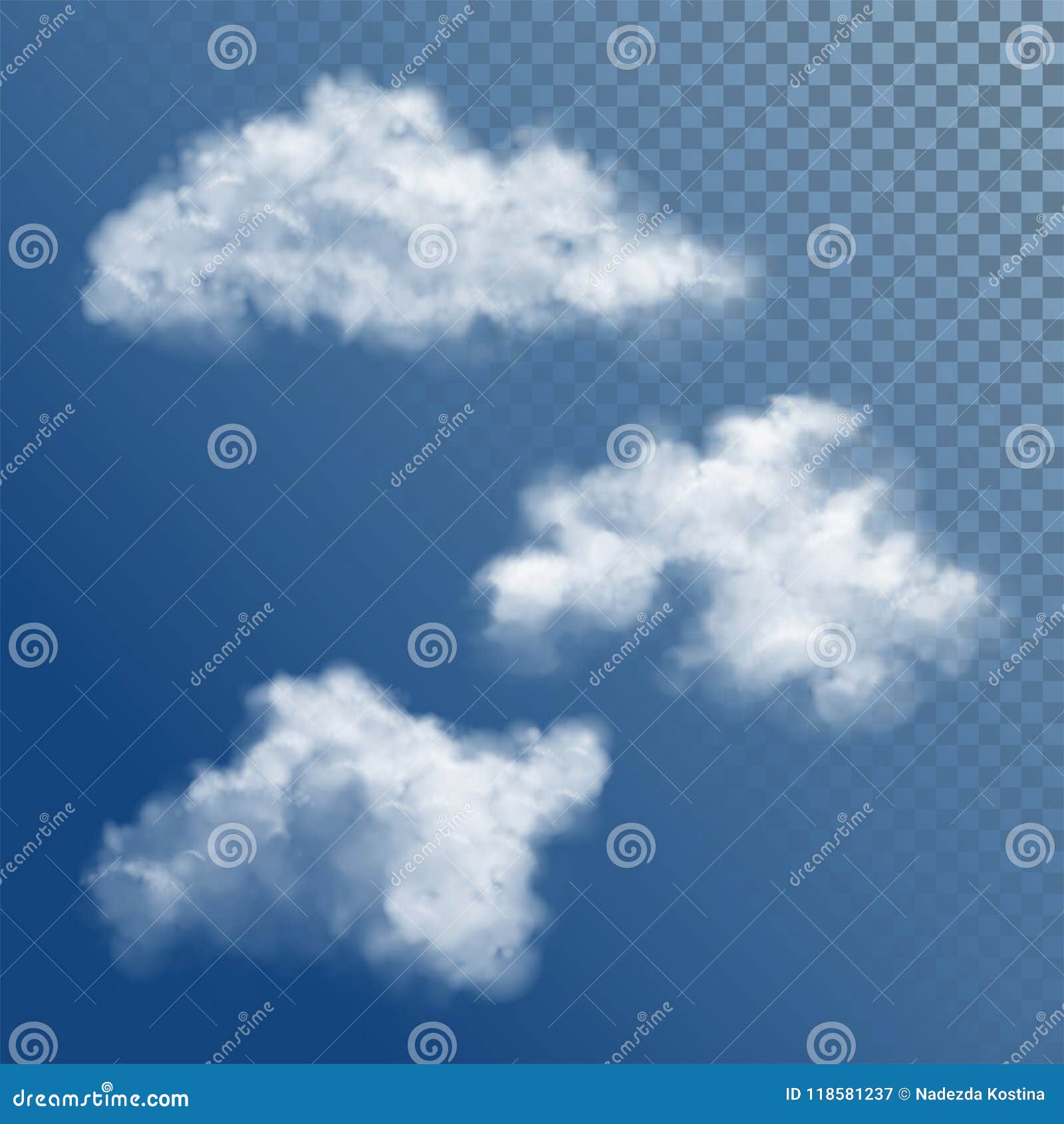 Transparent White Vector Cloud Stock Vector - Illustration of idyllic ...