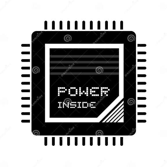 Computer chip illustration stock vector. Illustration of microchip ...