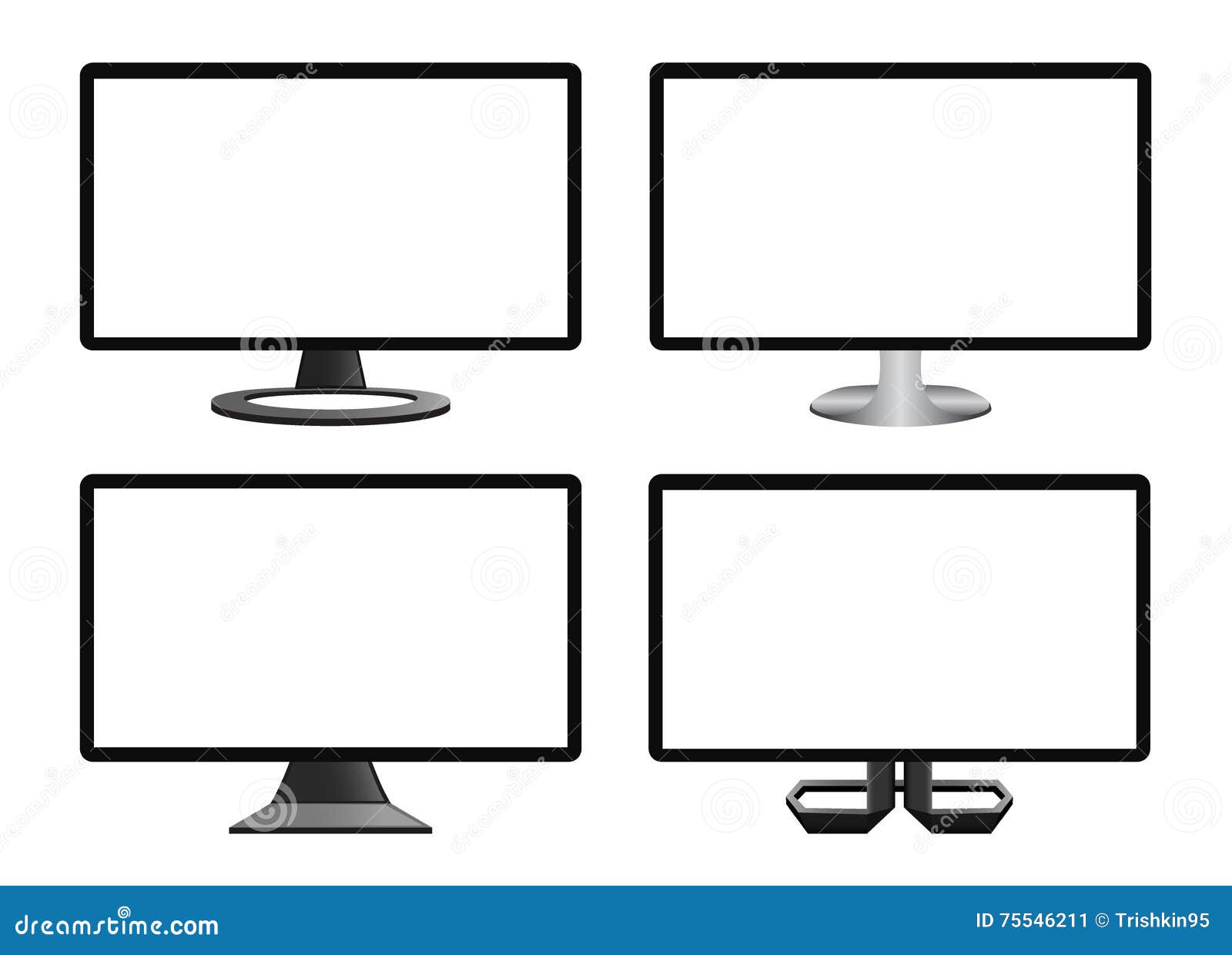 Design Computer Monitors Set . Stock Vector - Illustration of design ...