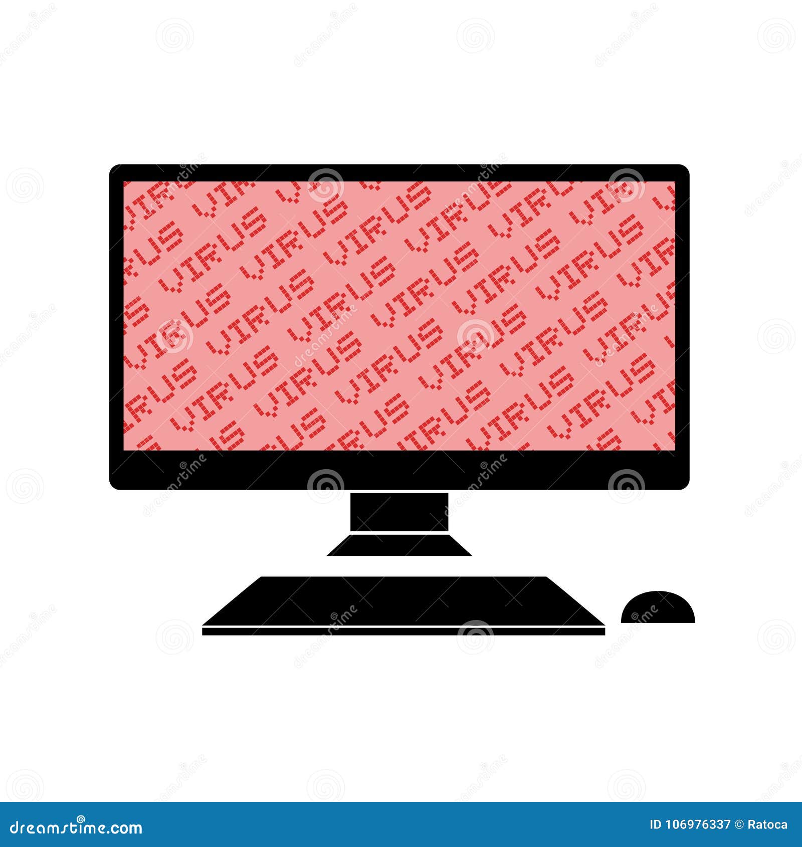 Computer virus screen stock vector. Illustration of screen - 106976337
