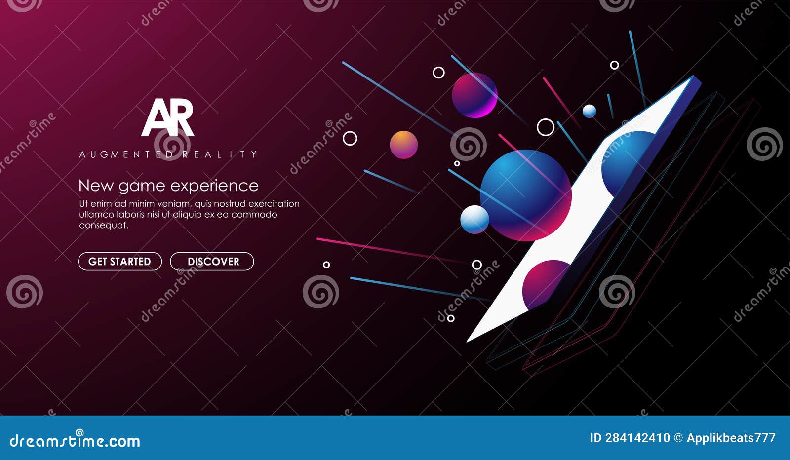 Design Concept Augmented Reality. AR and VR Development Stock Vector ...