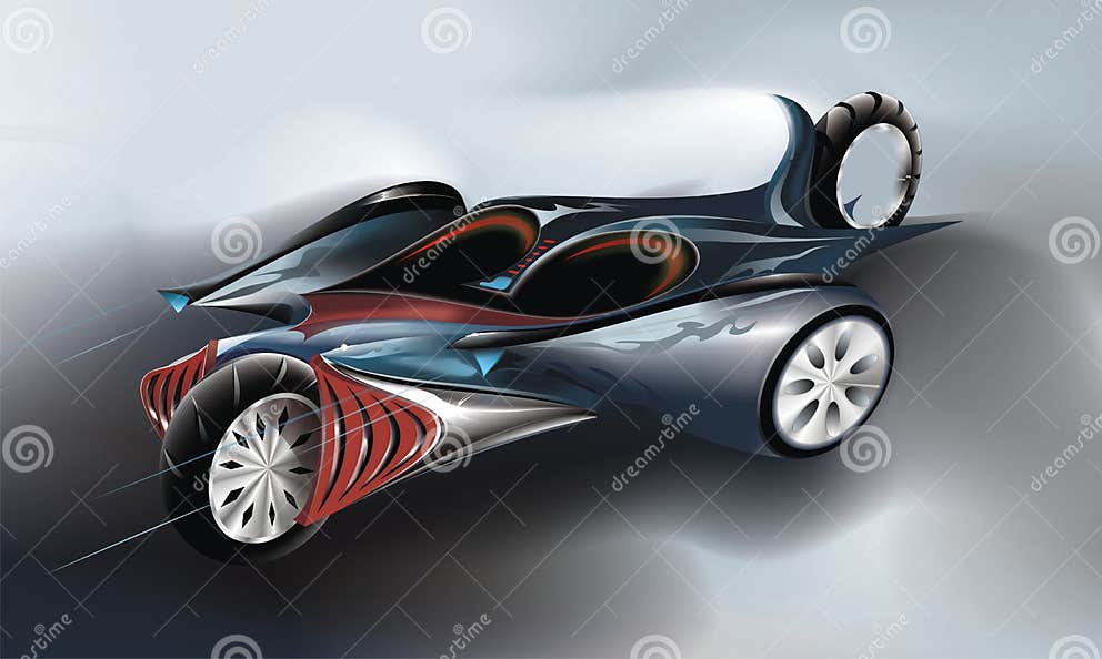 Design concept car stock illustration. Illustration of blue - 4167791