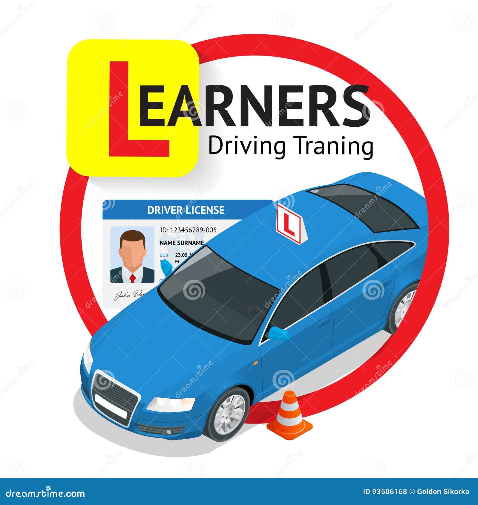 Design Concept Driving School or Learning To Drive. Flat Isometric ... Design Concept Driving School or Learning To Drive. Flat Isometric ...