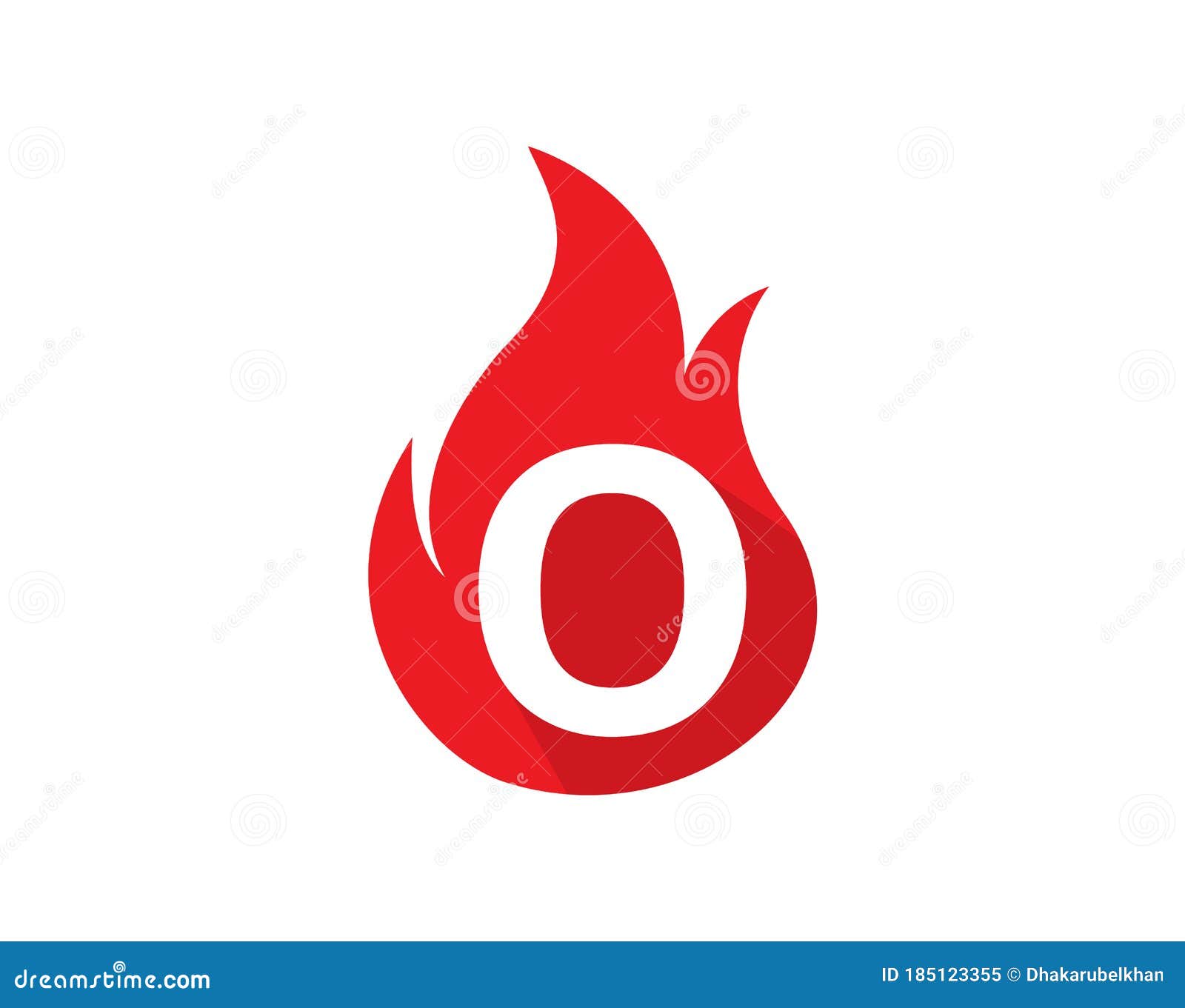 Design Concept Fire with Initial O Letter Logo Design Stock Vector ...