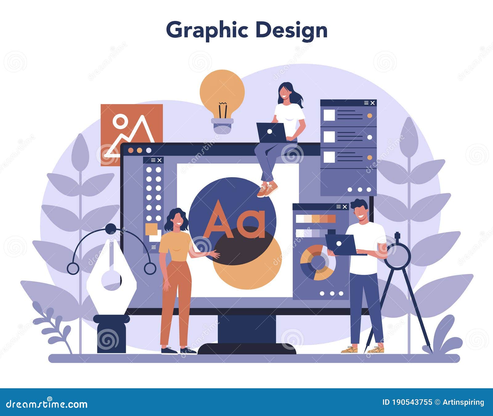 Design Concept. Graphic, Web, Printing Design Stock Vector ...