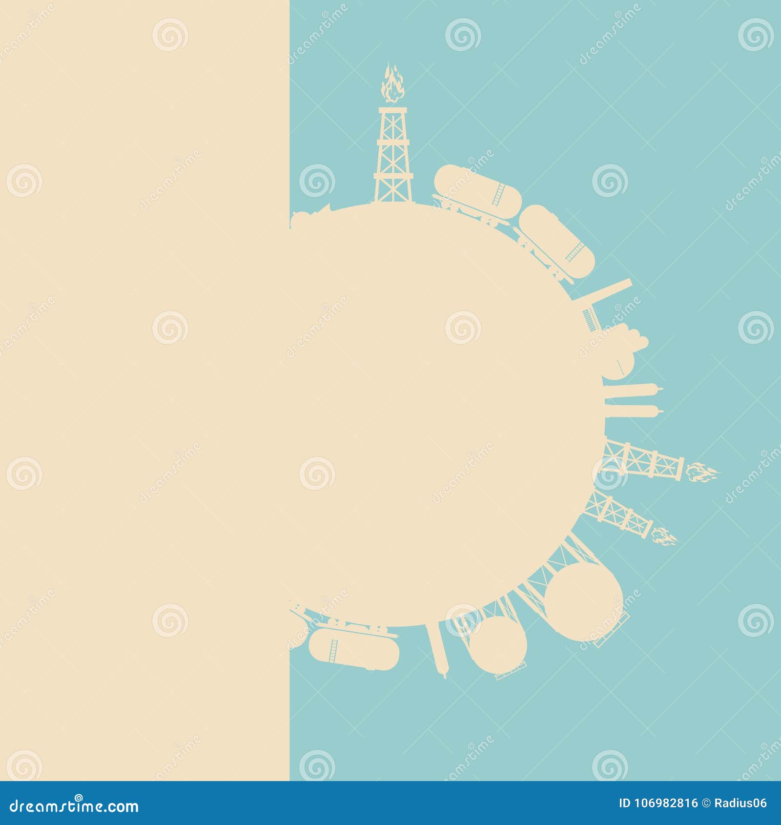 Design Concept of Natural Gas Industry. Stock Vector - Illustration of ...