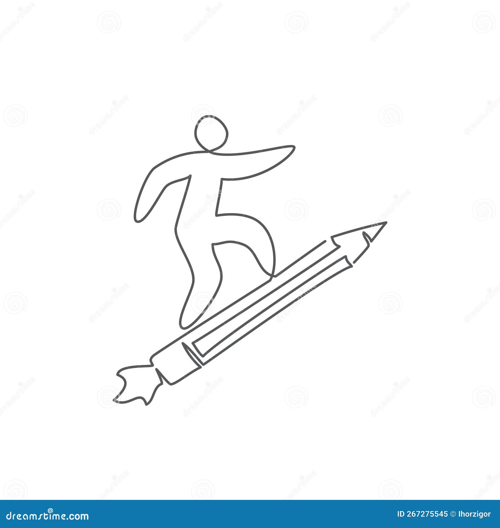 Design Concept One Line Drawing on White Background Stock Vector ...