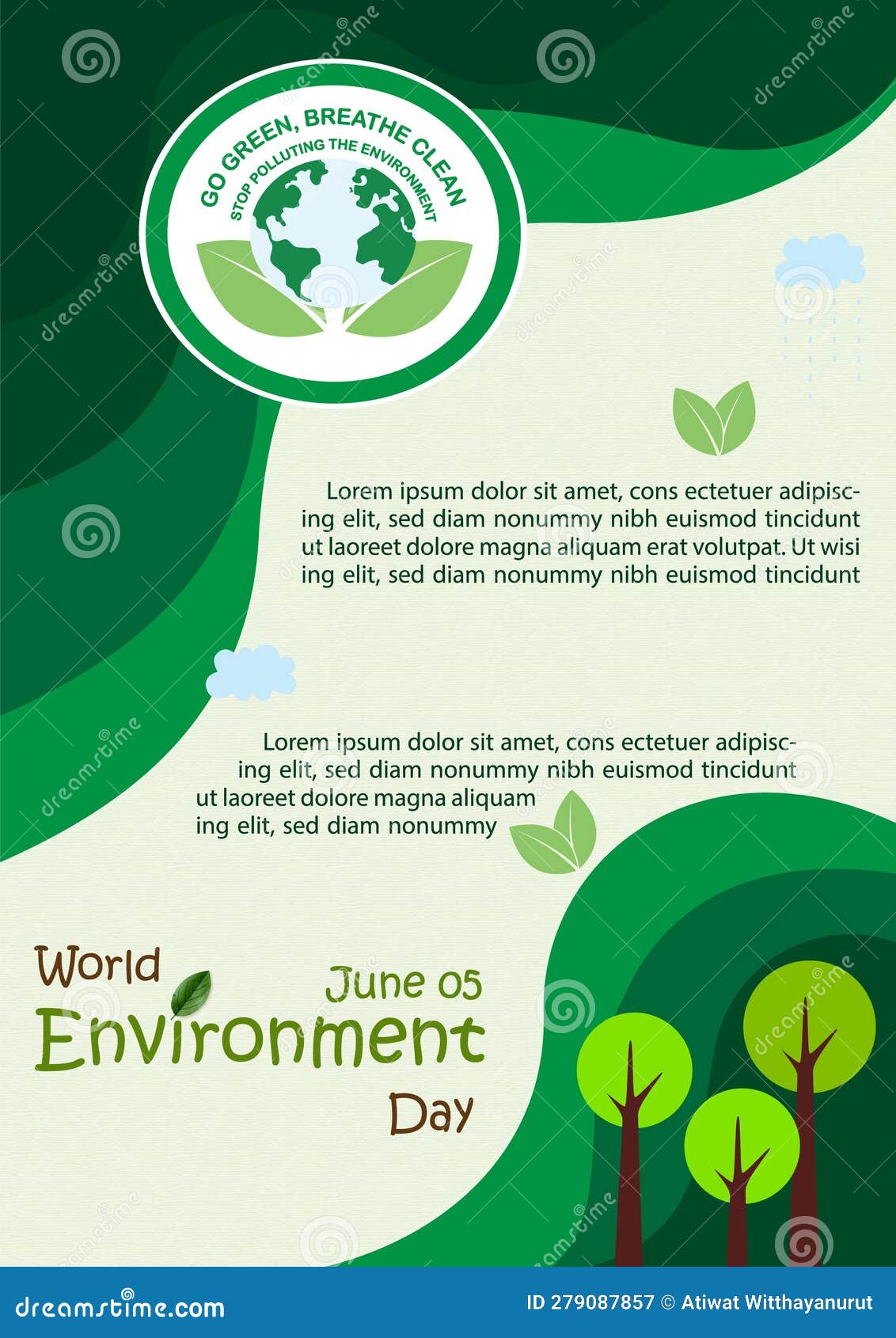 Design and Concept Poster Campaign of World Environment Day Stock ...