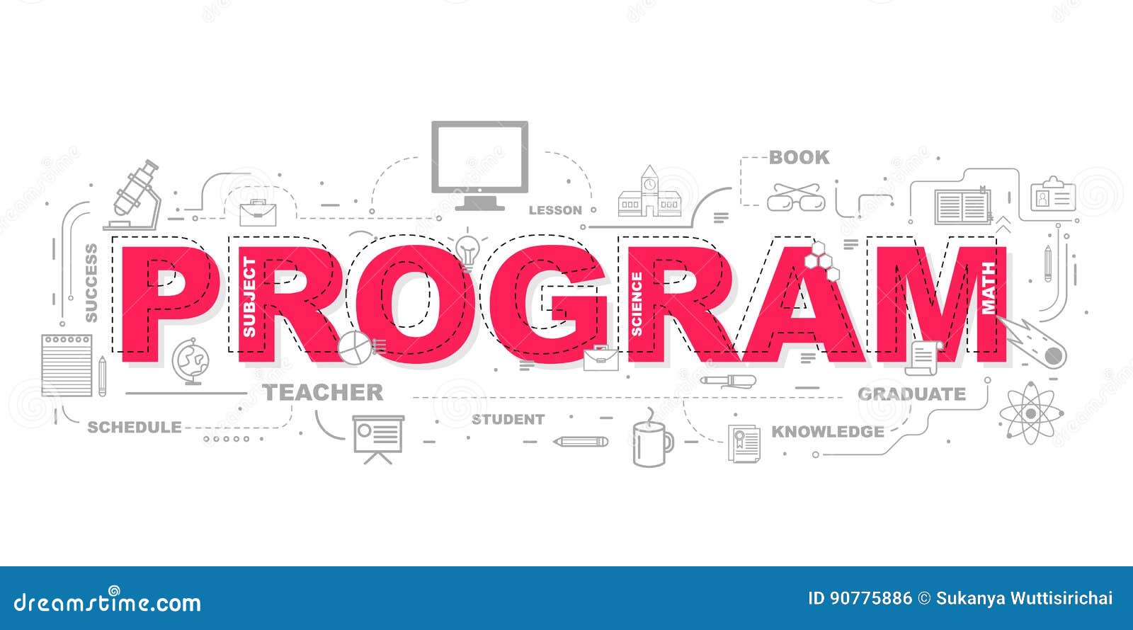 Design Concept of Word PROGRAM Website Banner. Stock Vector ...