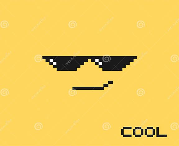 Design of Cool Pixel Sunglasses Stock Vector - Illustration of thug ...