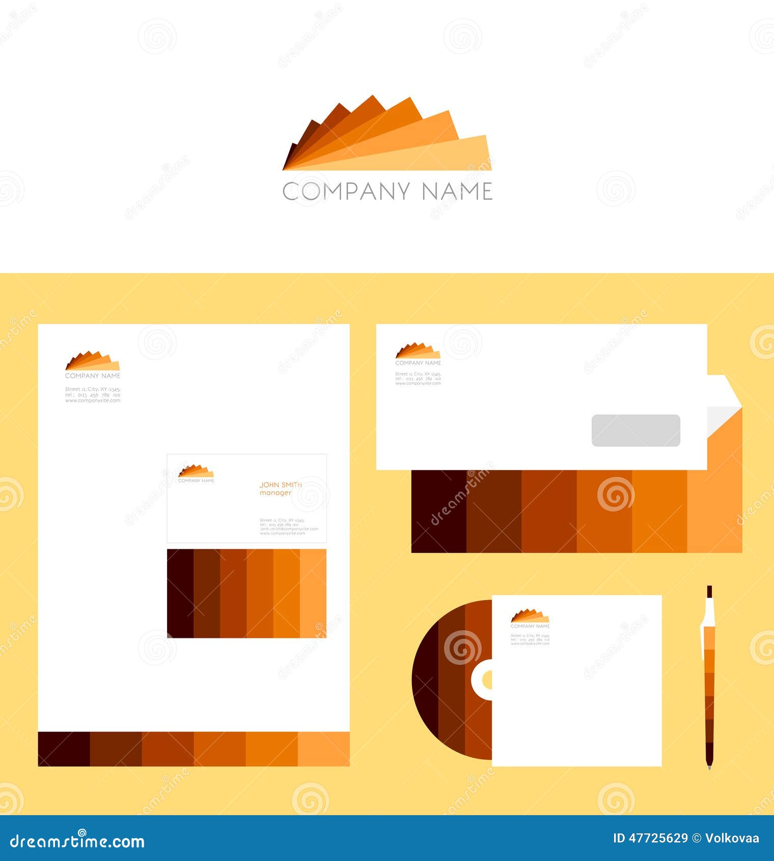 Design of Corporate Identity Templates Stock Vector - Illustration of ...