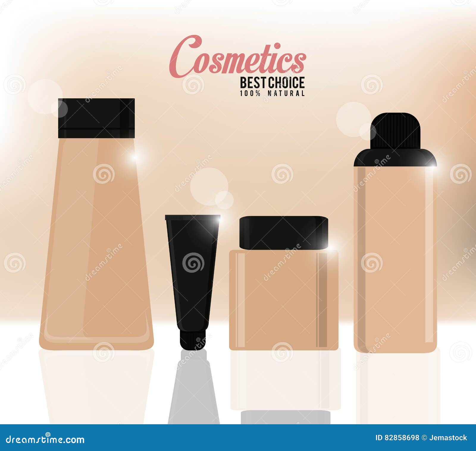 Design of Cosmetics and Make Up Stock Vector - Illustration of healthy ...