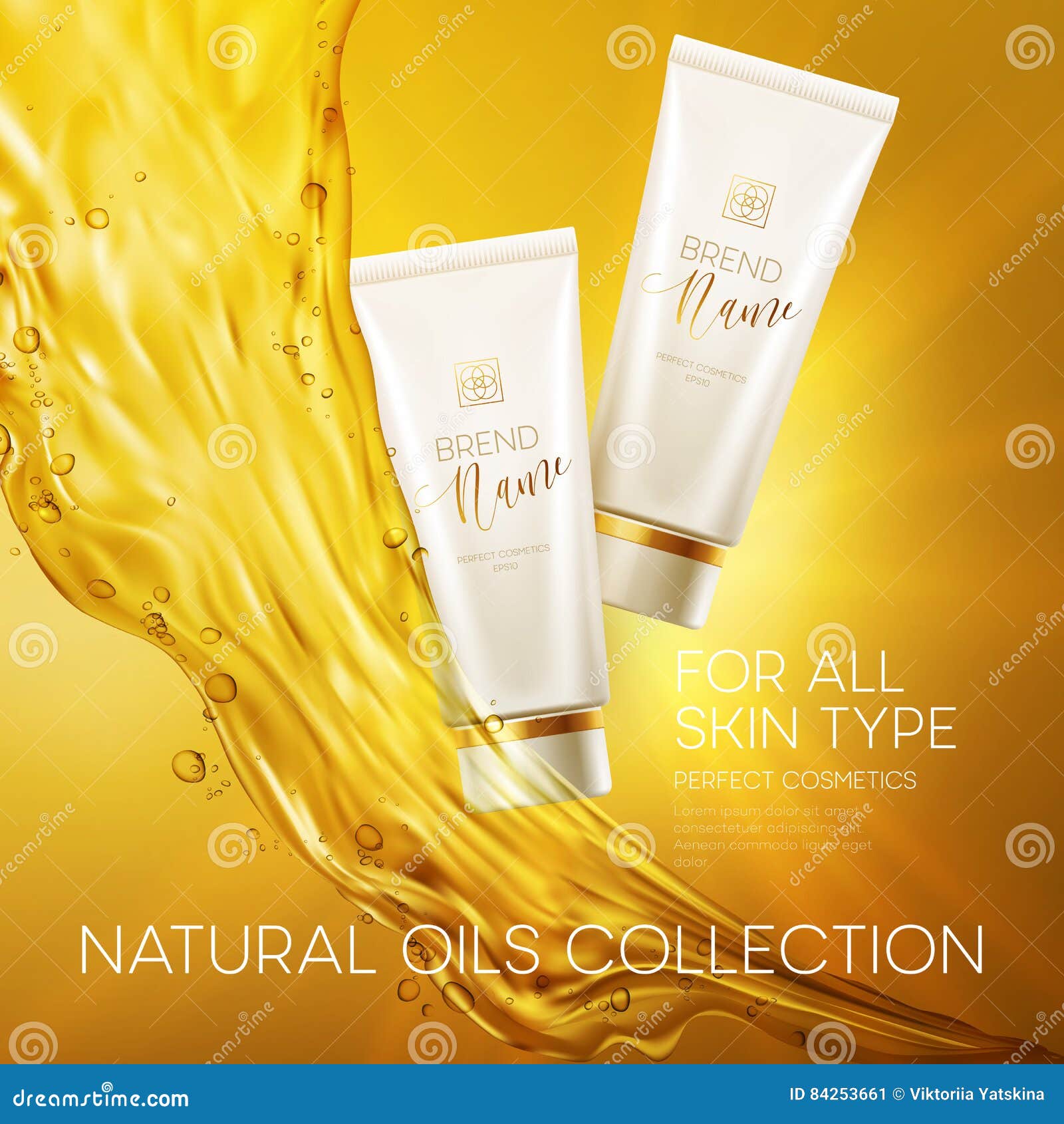 Design Cosmetics Product Advertising. Vector Illustration Stock Vector ...