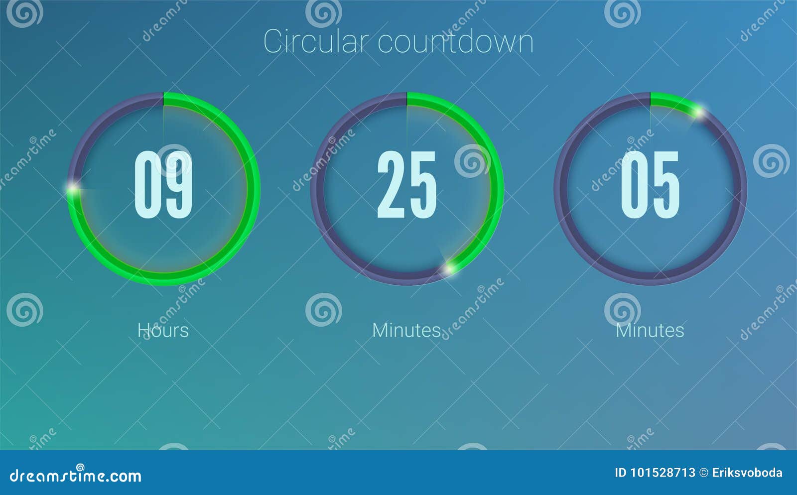 Design of Countdown Timer for Coming Soon or Under Construction Action. UI Elements Stock Vector ...