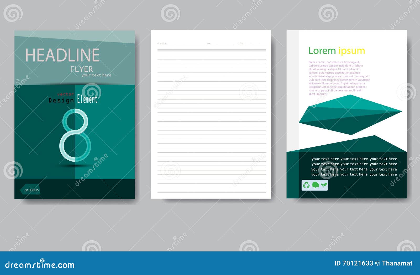 Design Cover Paper Report. Abstract Geometric Vector Template Stock ...
