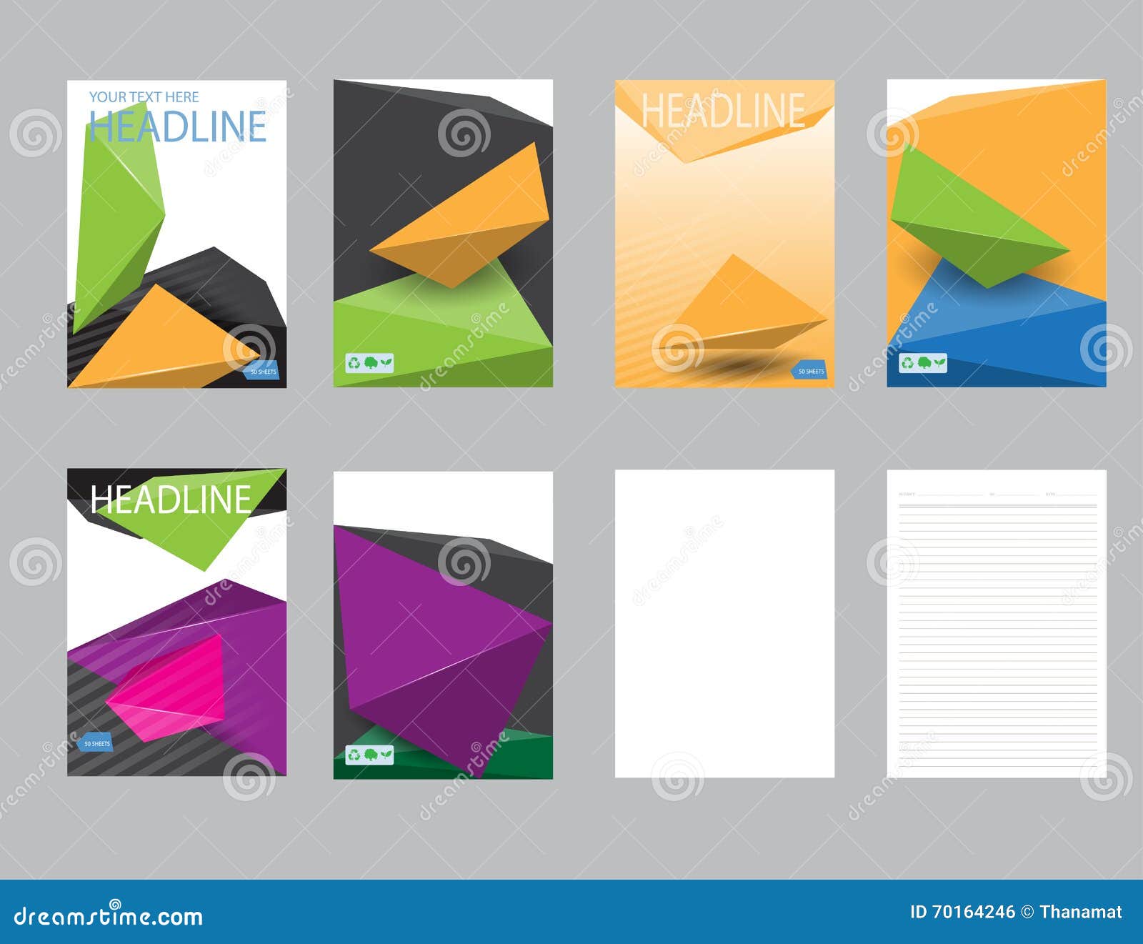 Design Cover Paper Report. Abstract Geometric Vector Template Stock ...