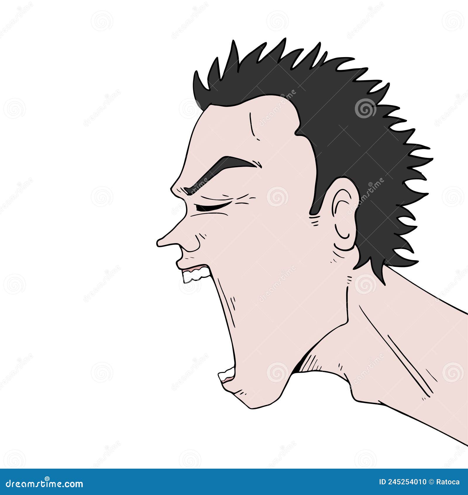 Design of Crazy Expression Illustration Stock Vector - Illustration of ...