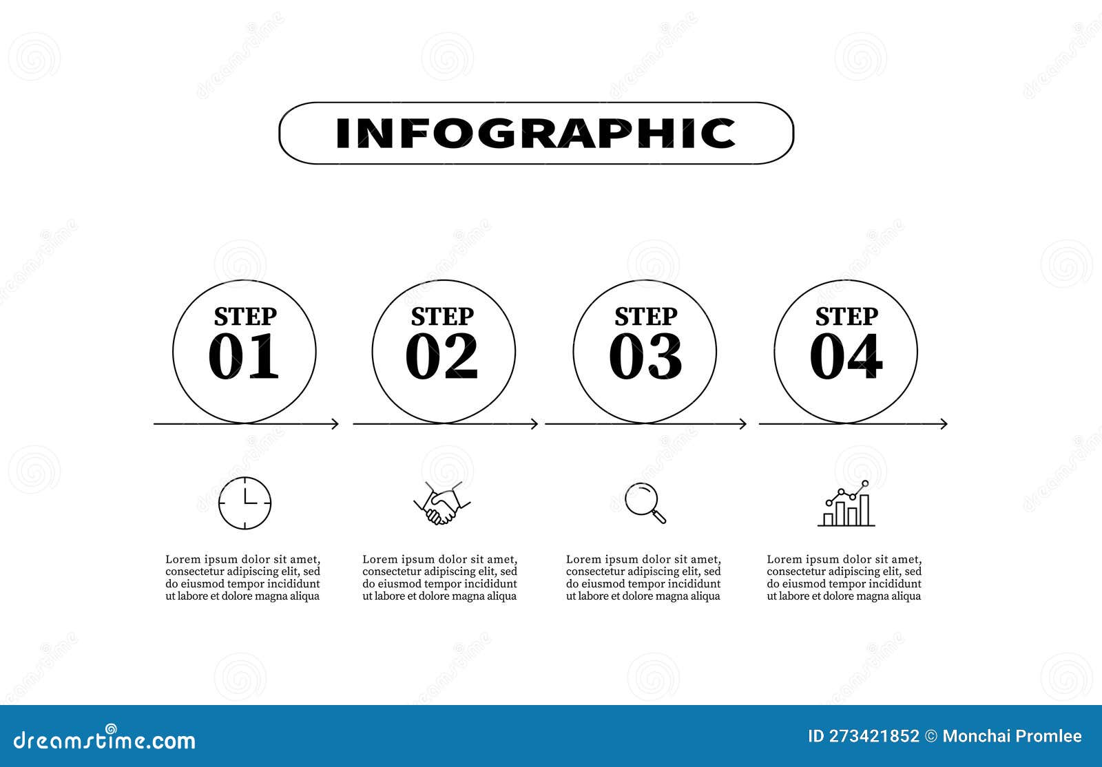 Design Create from Circular Shape Infographic Business 4 Steps. the ...