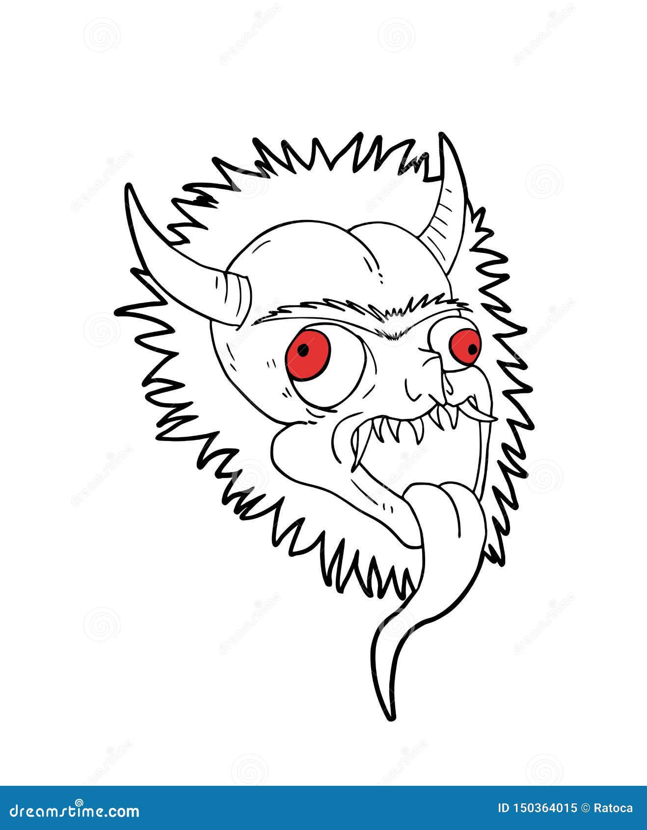 Design of Creative Demon Draw Stock Vector - Illustration of dangerous ...