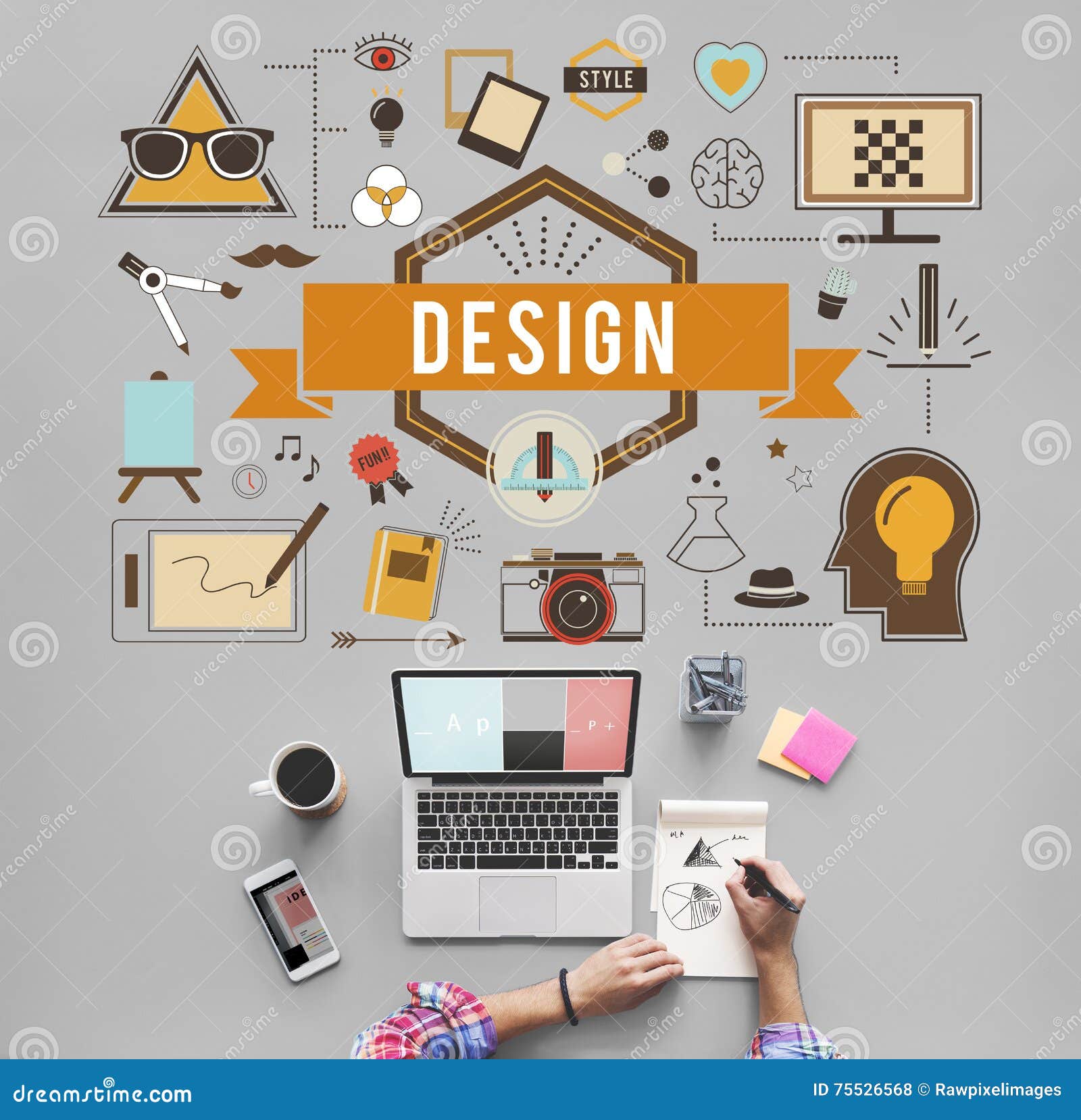 Design Creative Ideas Model Planning Sketch Concept Stock Photo - Image ...