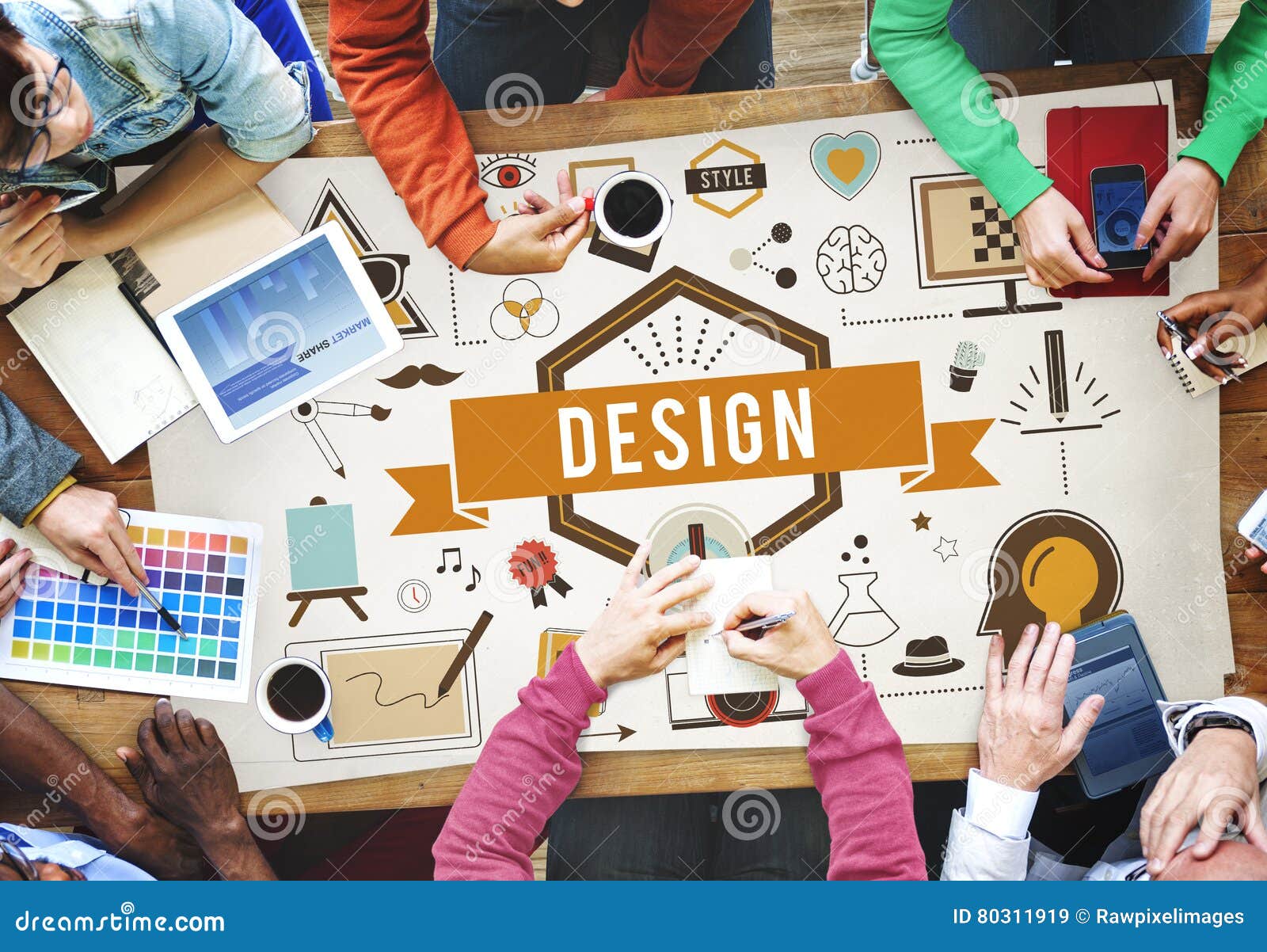 Design Creative Ideas Model Planning Sketch Concept Stock Image - Image ...