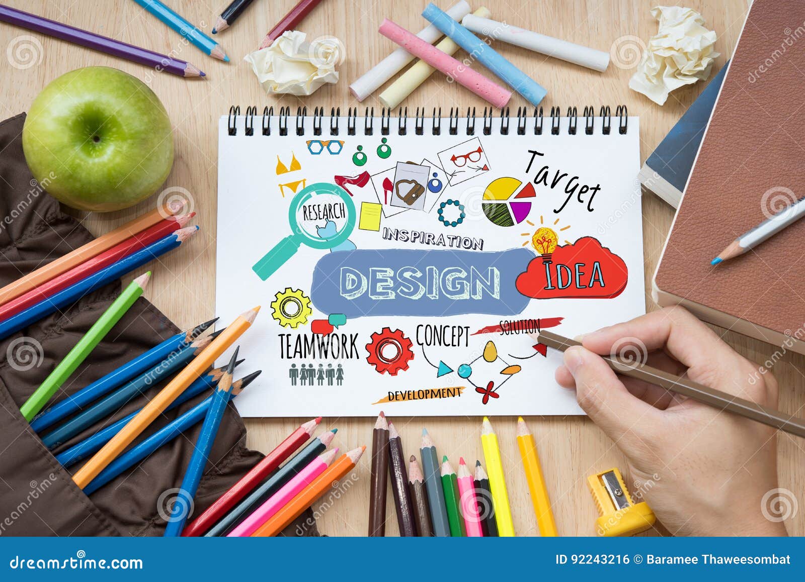 Design Creative Process Idea and Research Inspiration Stock Photo ...