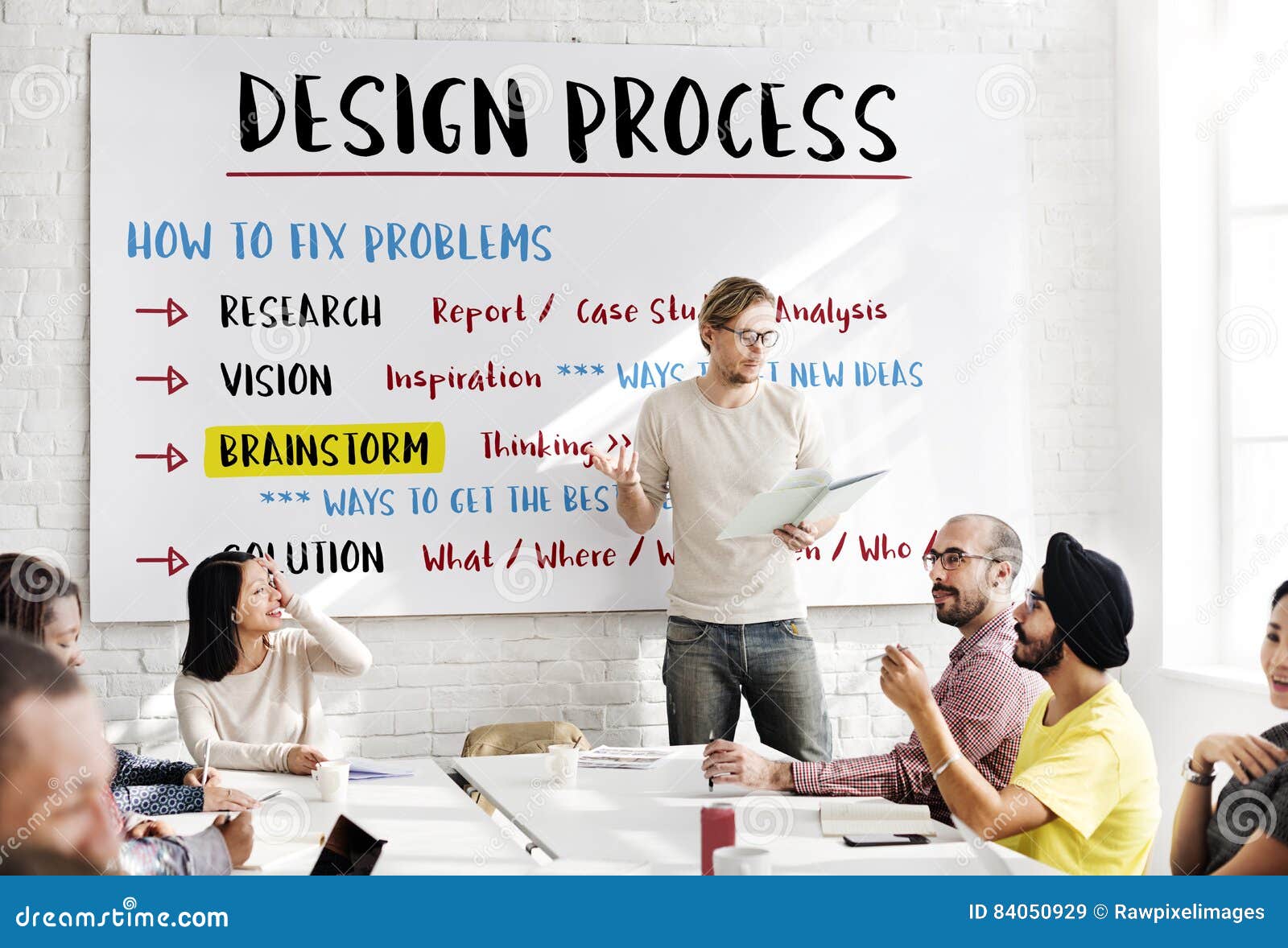 Design Creative Process Solution Concept Stock Image - Image of process ...
