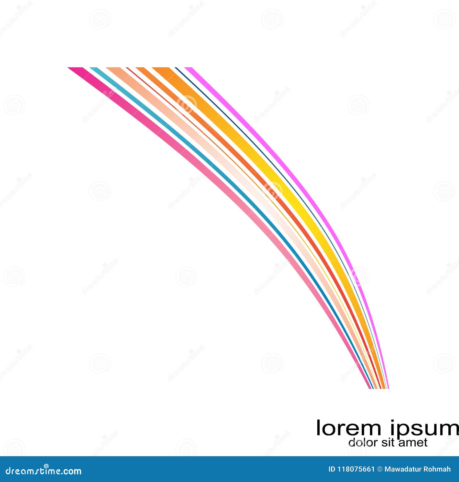 Creative Sample Design Rainbow Logo Stock Vector - Illustration of blue ...