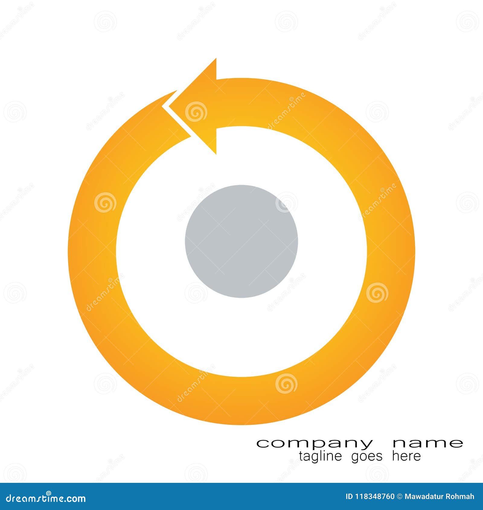 Creative Sample Design Round Arrow Logo Stock Vector - Illustration of ...