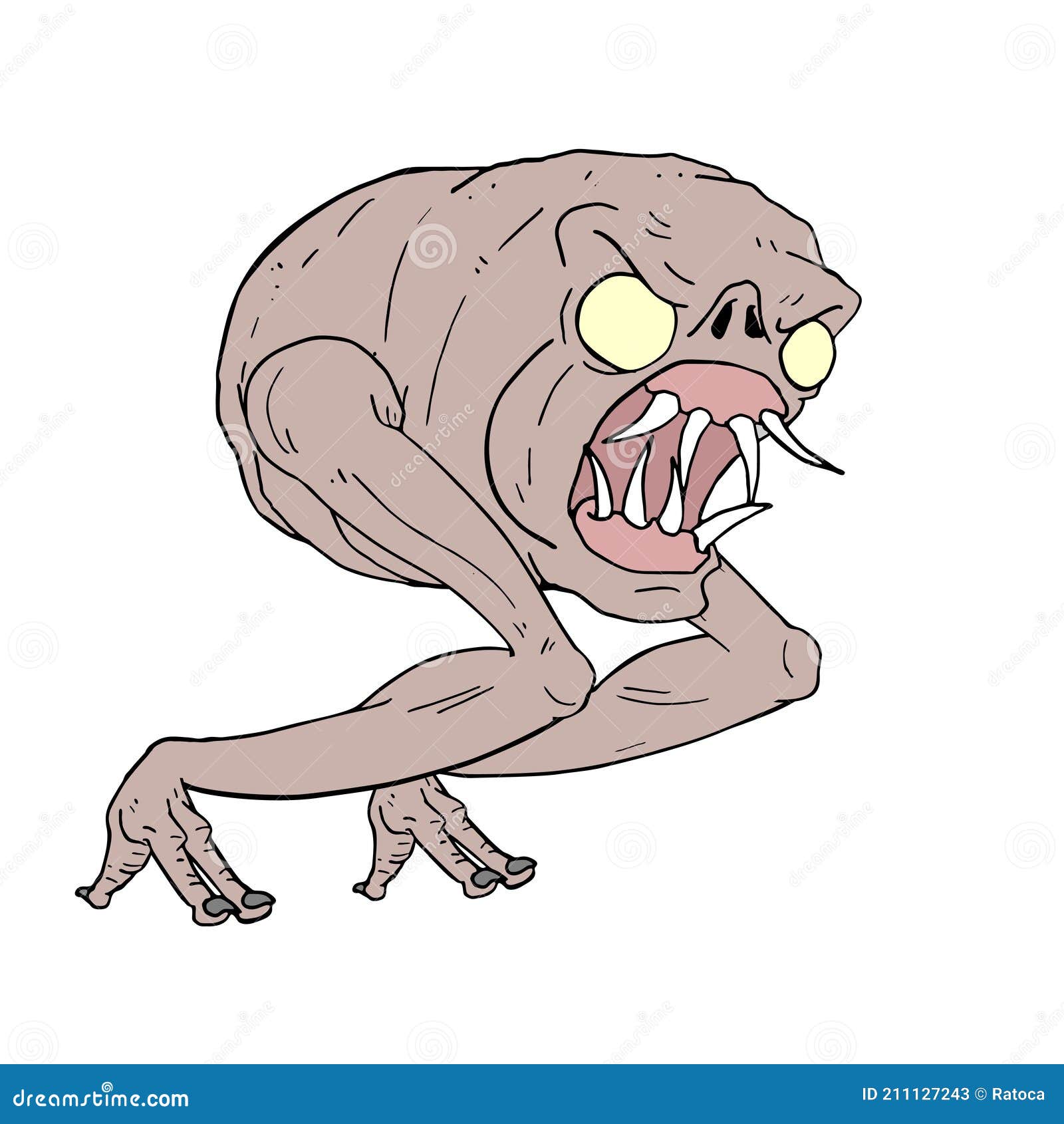 Design Criativo De Monstro Feio Ilustração do Vetor - Ilustração de ...