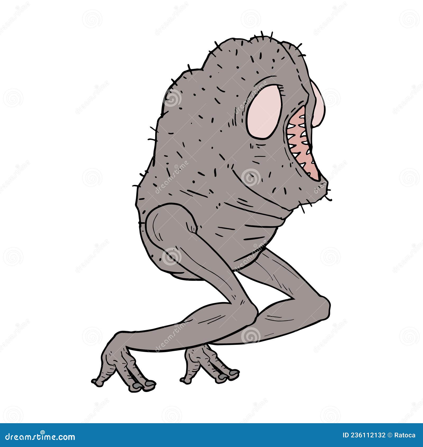 Design Criativo De Monstro Feio Ilustração do Vetor - Ilustração de ...