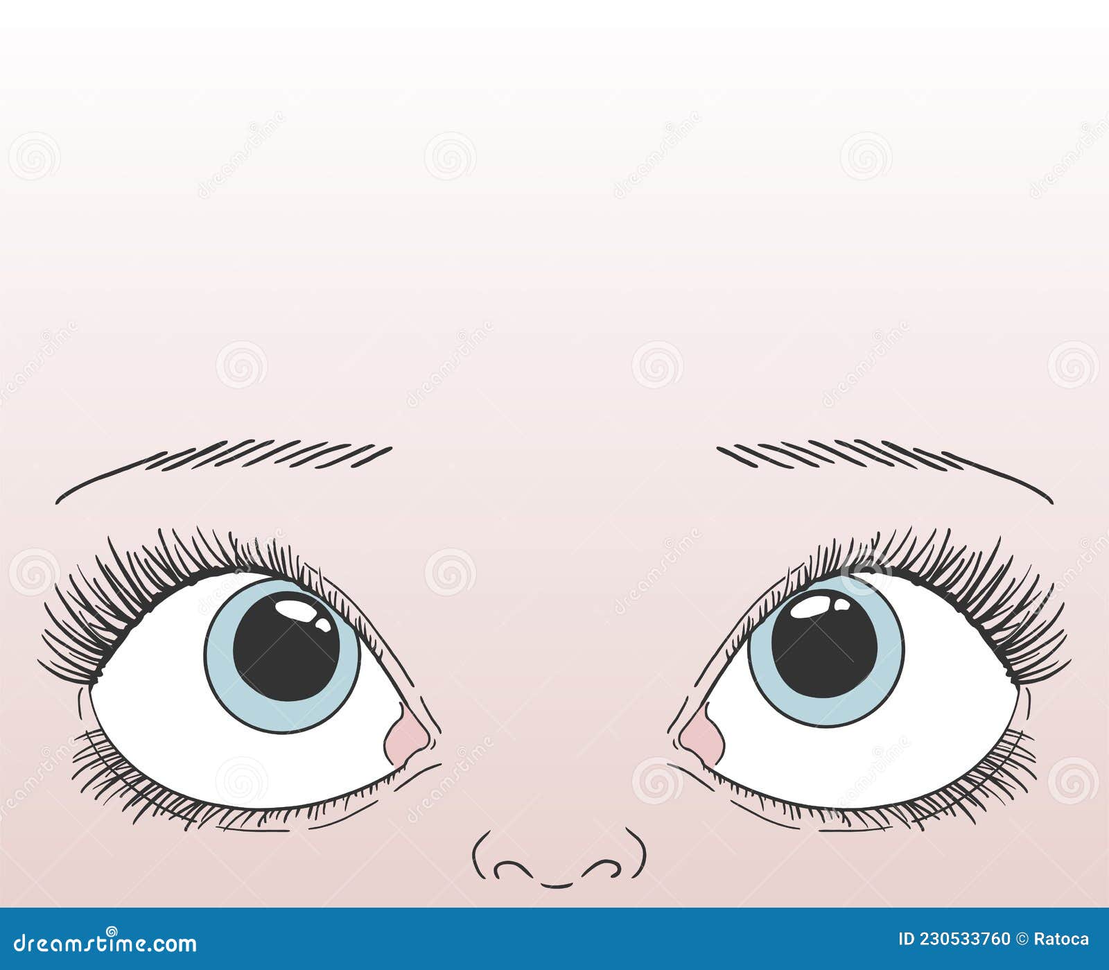Design of Curious Eyes Looking Stock Vector - Illustration of eyelashes ...