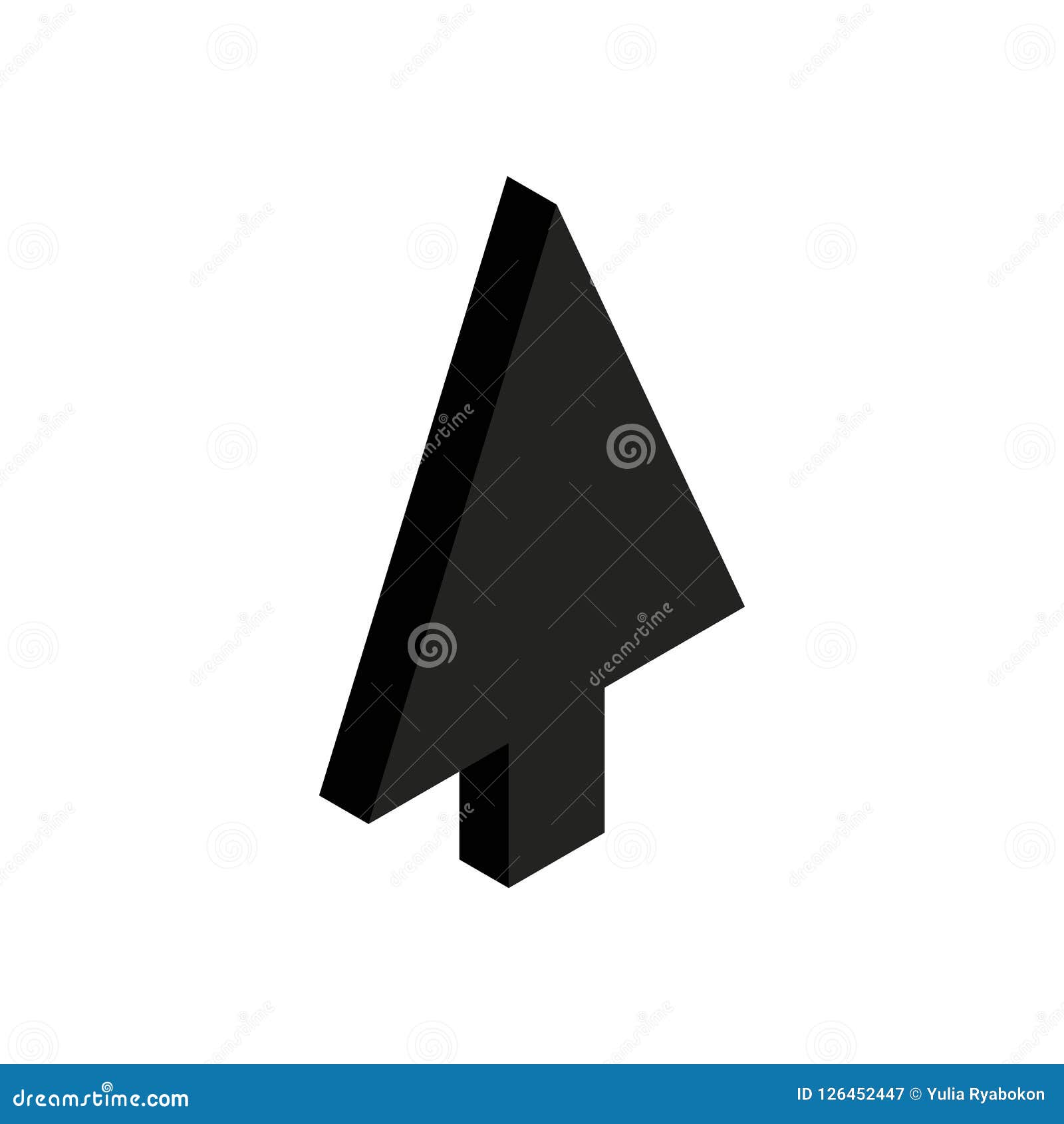 Design Cursor Icon, Isometric 3d Style Stock Illustration ...