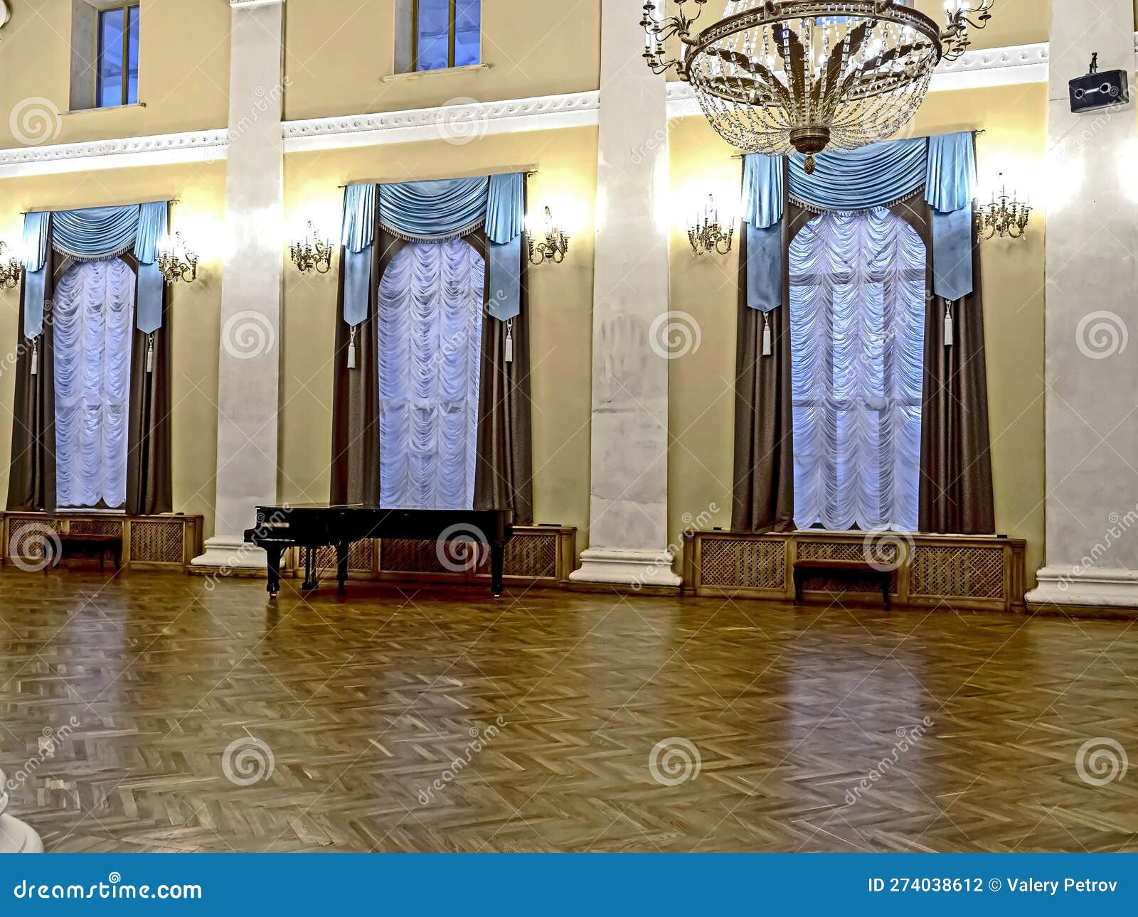 Design of Curtains on the Windows in the Lobby of the Opera House Stock ...