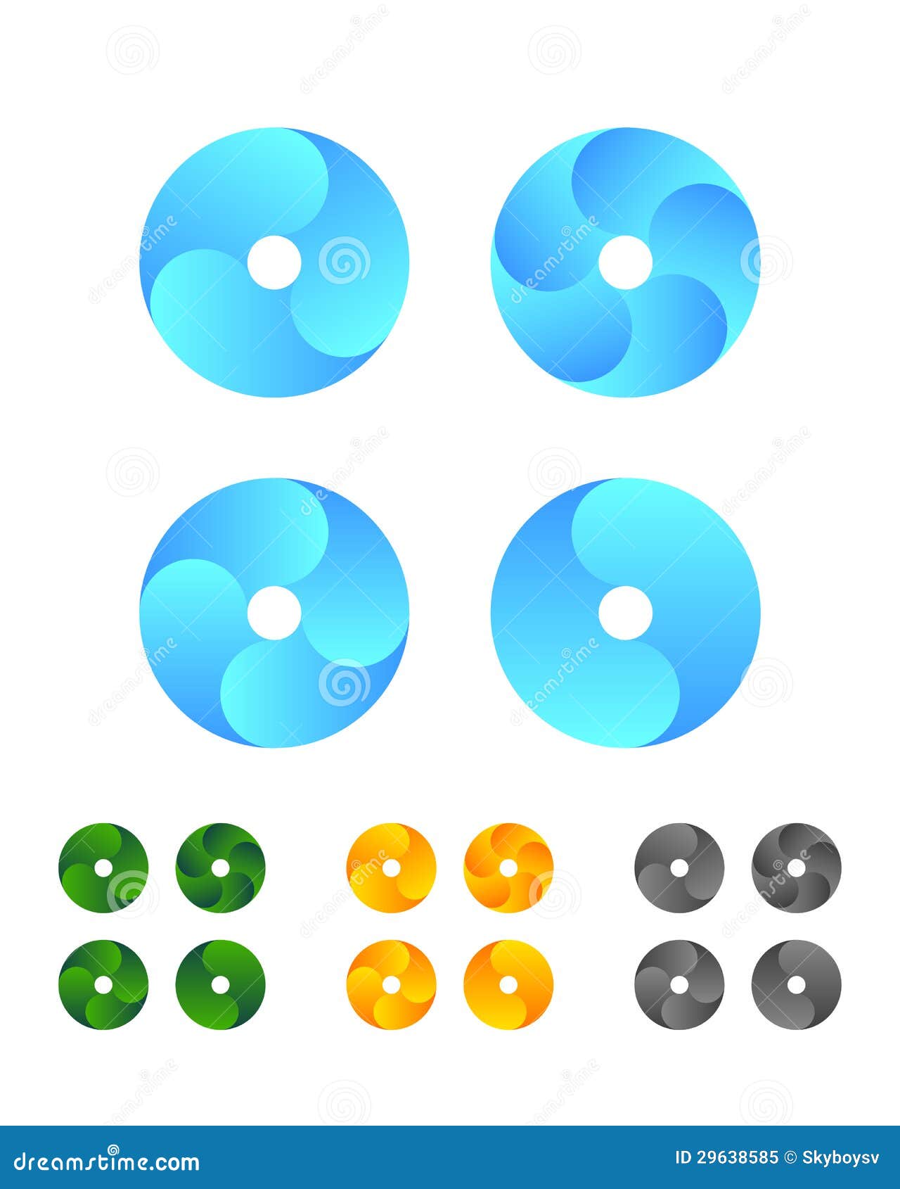 Design Cycle Round Logo Element Stock Illustration - Illustration of ...