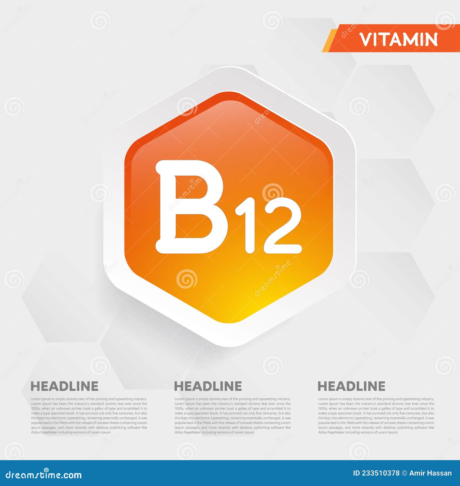 Vitamin B12 Icon Drop Collection Set, Cholecalciferol. Golden Drop ...