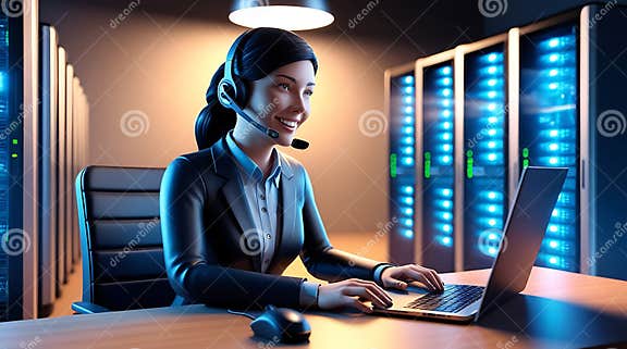 Design a 3D Visualization of a Call Center Representative Interacting ...