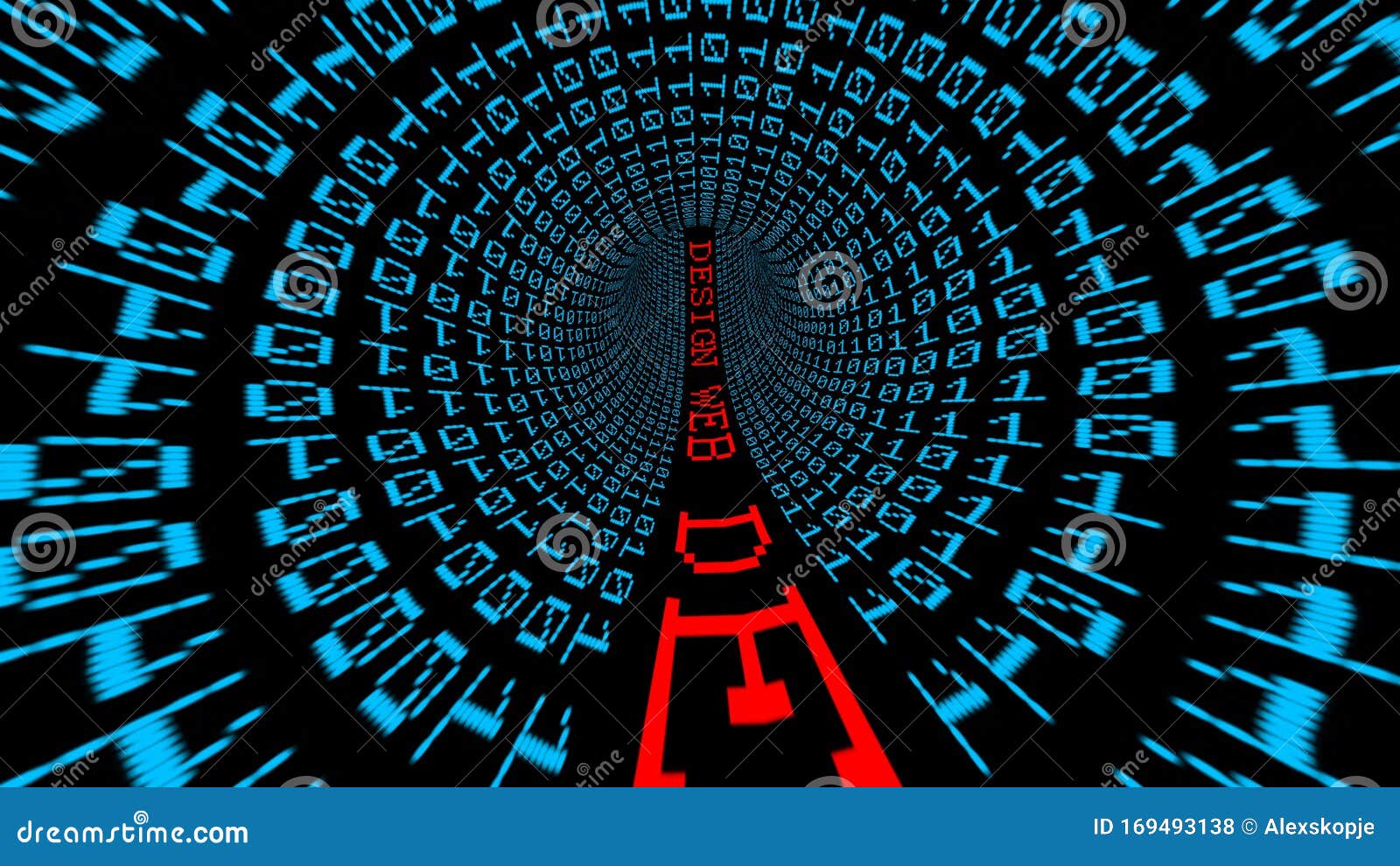 Design data tunnel stock illustration. Illustration of network - 169493138