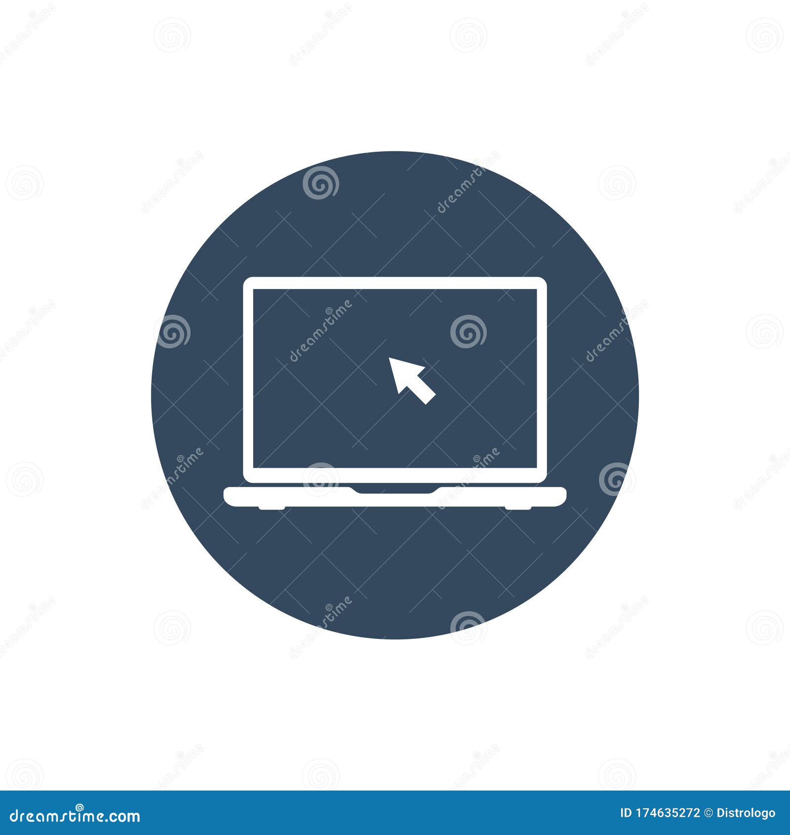 Design De ícone De Laptop Vetorial Com Sinal De Cursor. Símbolo De ...