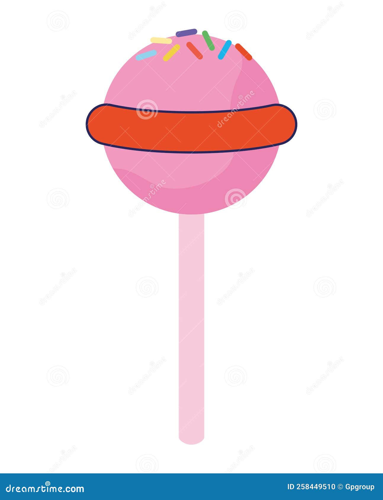 Design de bonbons rose illustration de vecteur. Illustration du enfant - 258449510